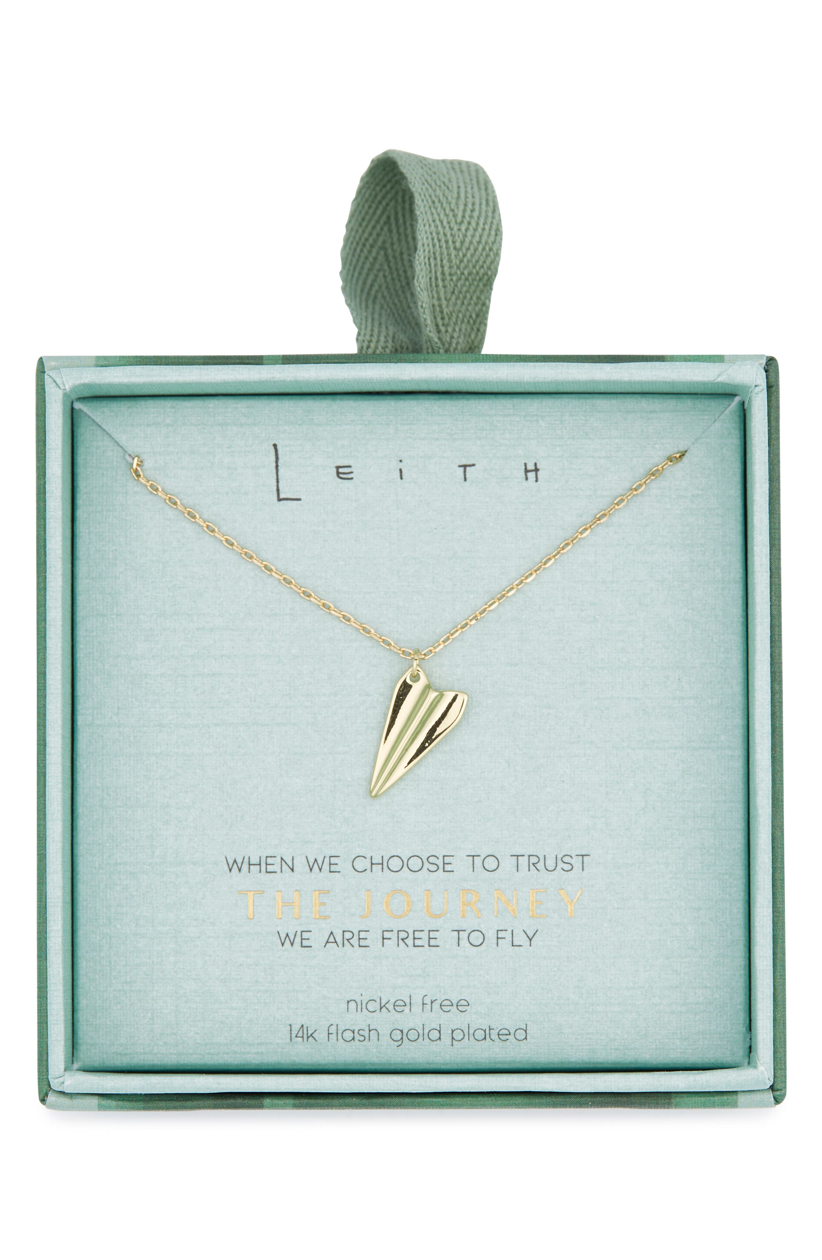 Leith Paper Plane Pendant Necklace | Nordstromrack