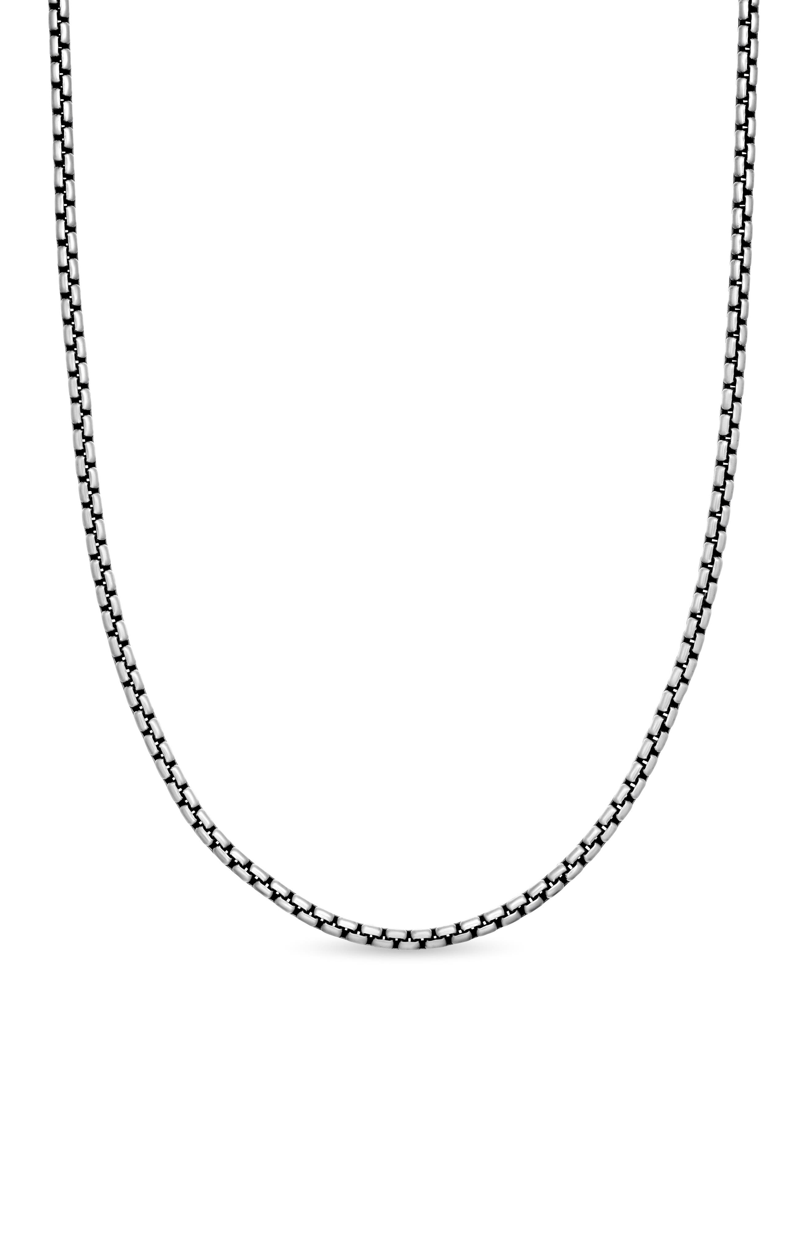 David Yurman Men's Box Chain Necklace in Silver, 2.7mm | Nordstrom