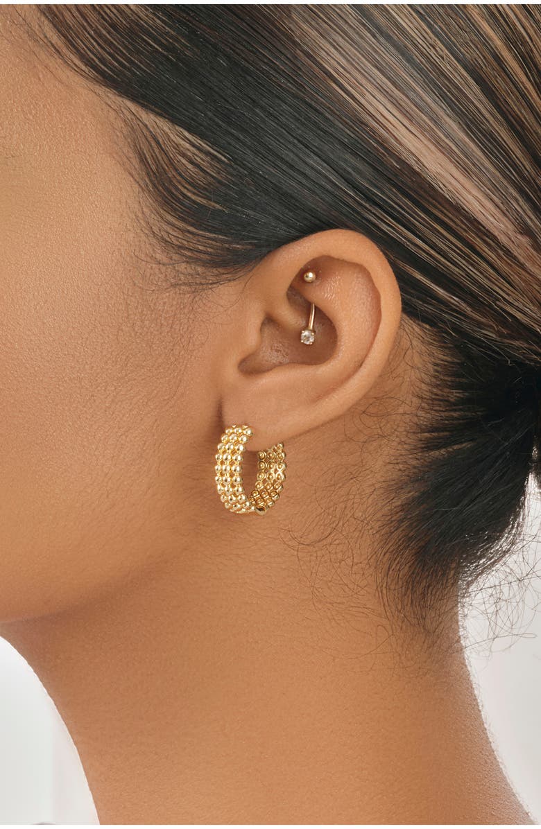 Sterling Forever Three Row Bubble Hoops | Nordstromrack