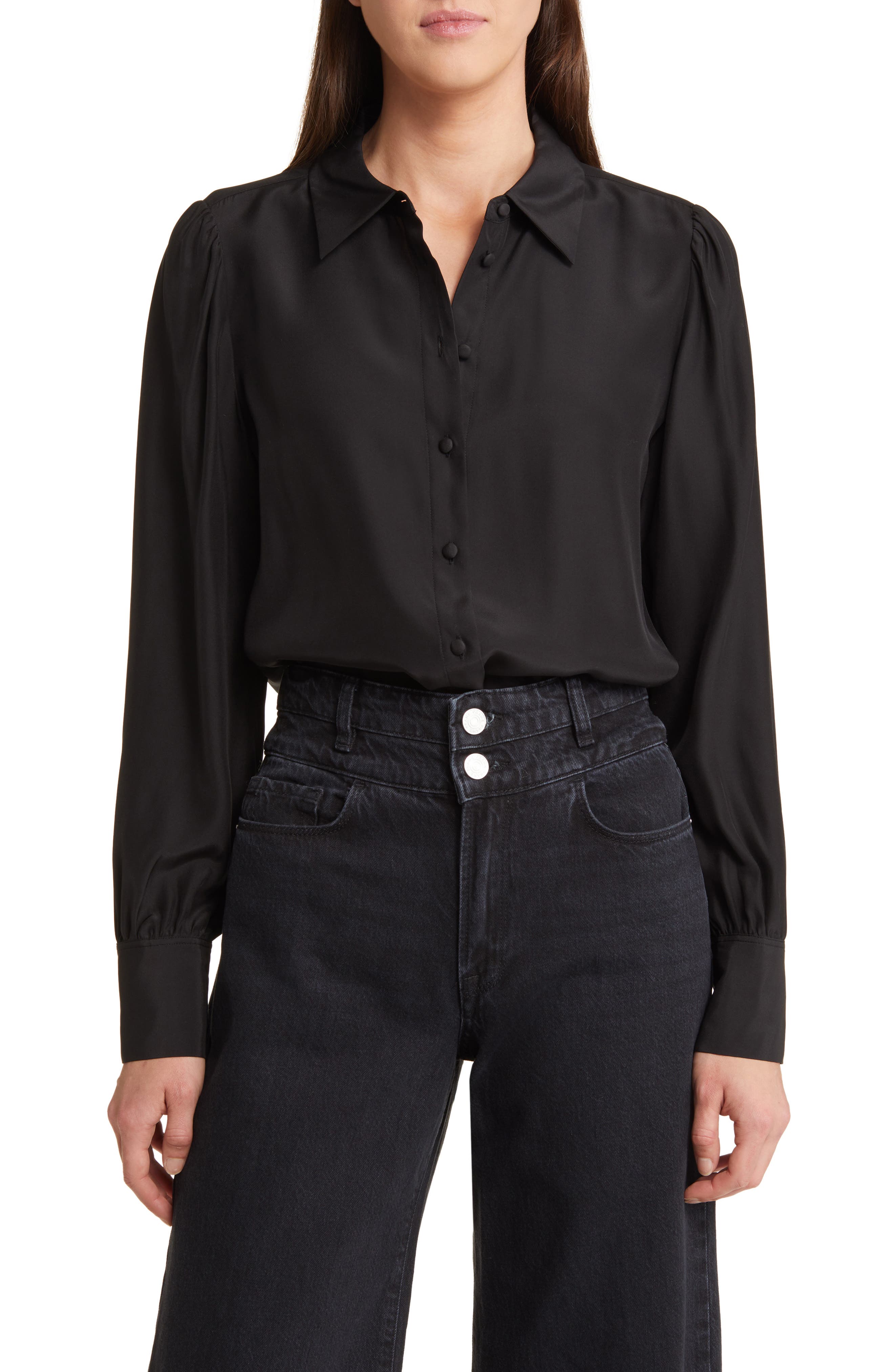FRAME Victorian Silk Shirt | Nordstromrack
