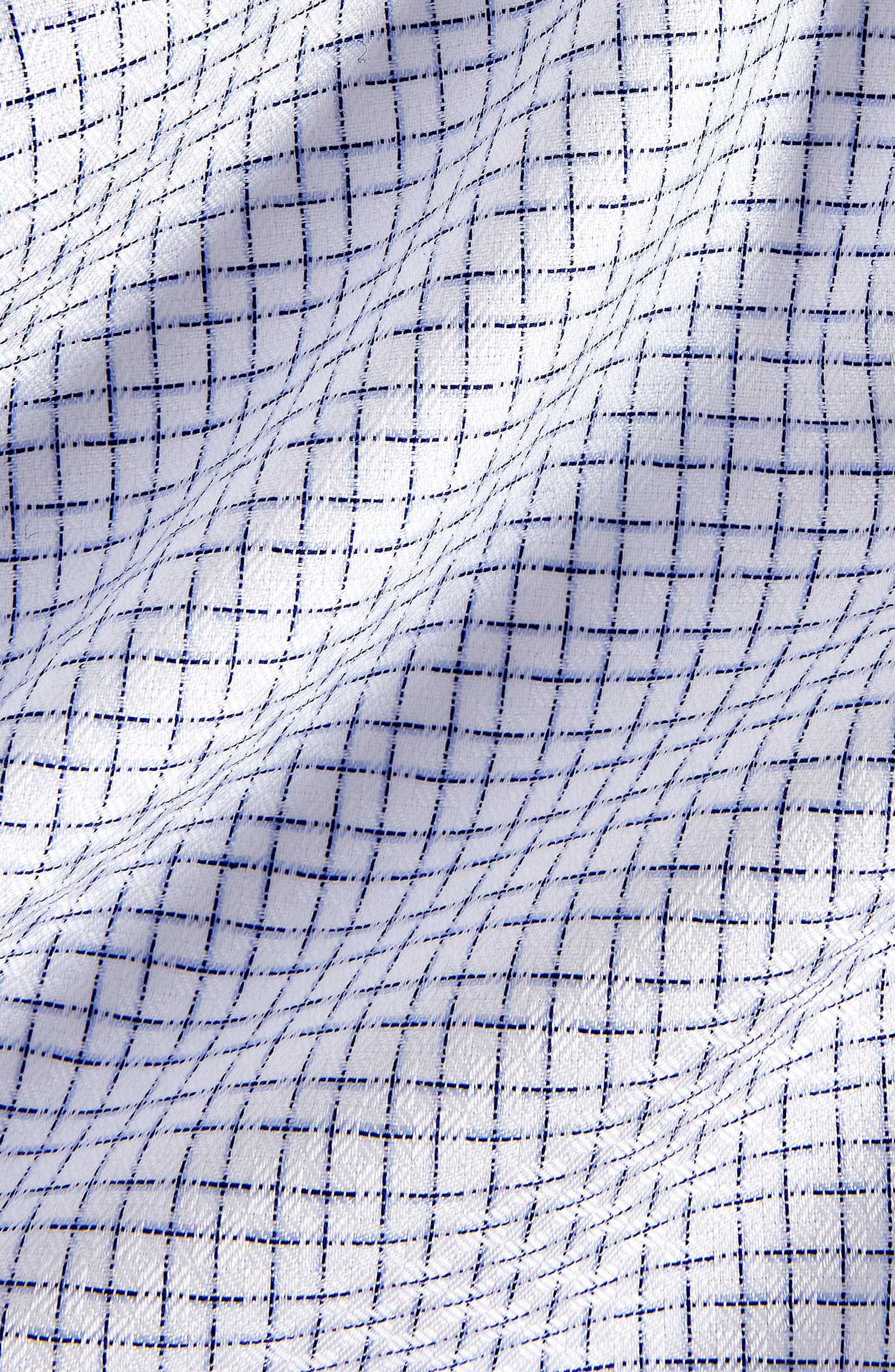 David Donahue Trim Fit Shadow Dobby Check Dress Shirt | Nordstrom