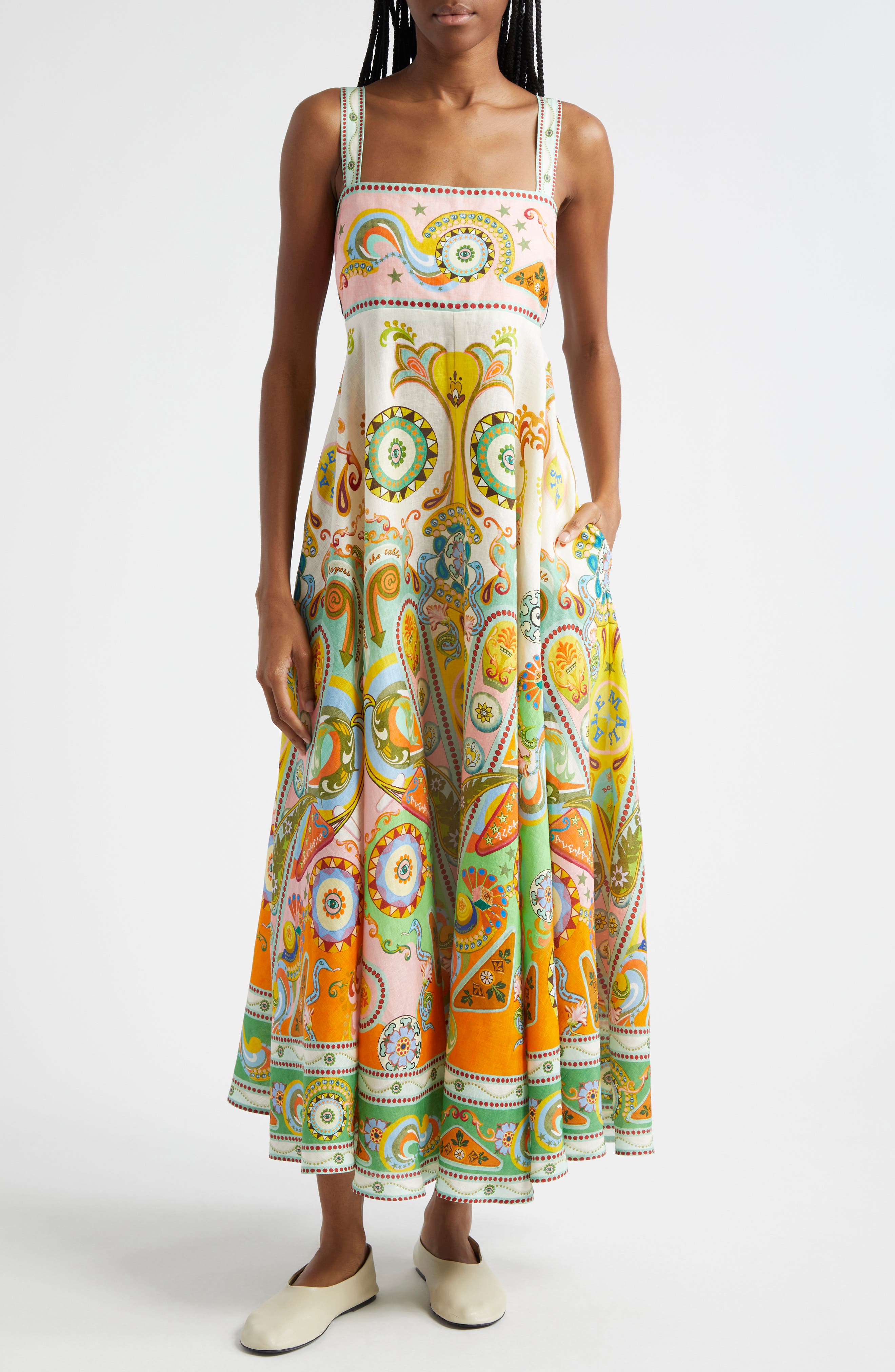 ALEMAIS Pinball Linen Sundress | Nordstromrack