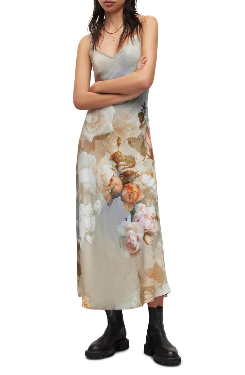 AllSaints Bryony Rosalia Floral Slipdress | Nordstromrack