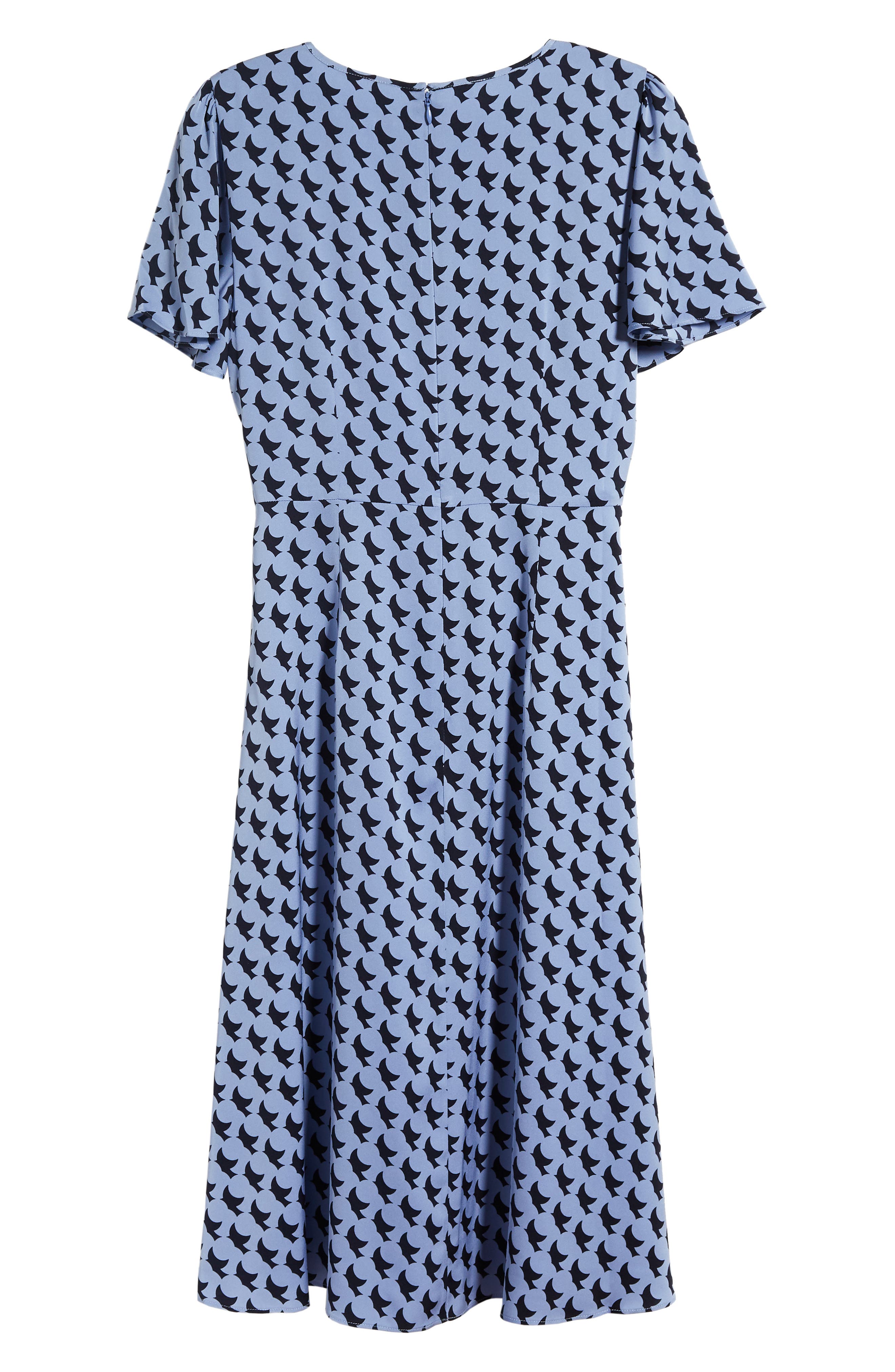 Flutter Sleeve Stretch Silk Dress (Women) | Nordstromrack