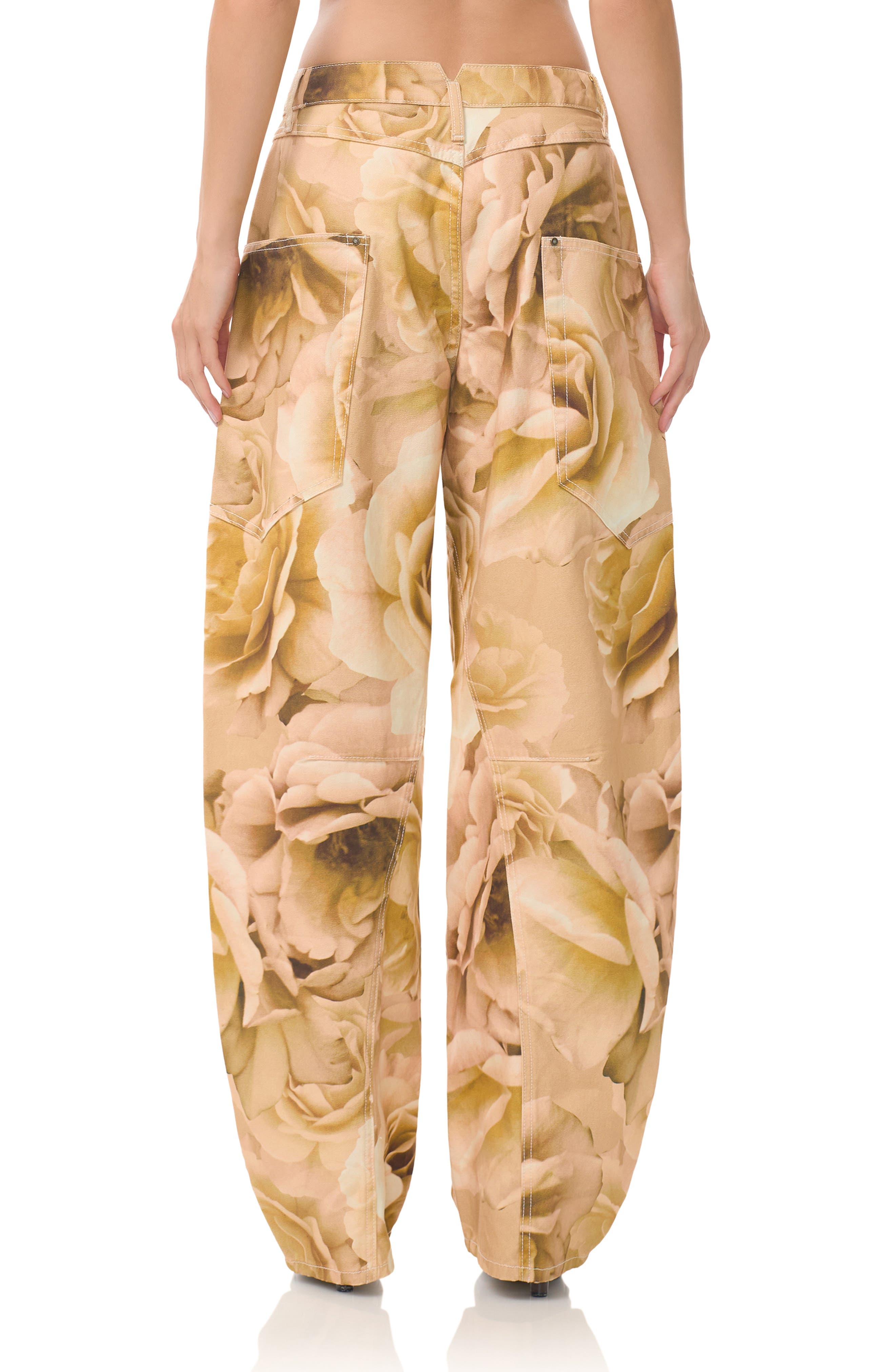 AFRM Bexley Floral Barrel Leg Jeans | Nordstromrack