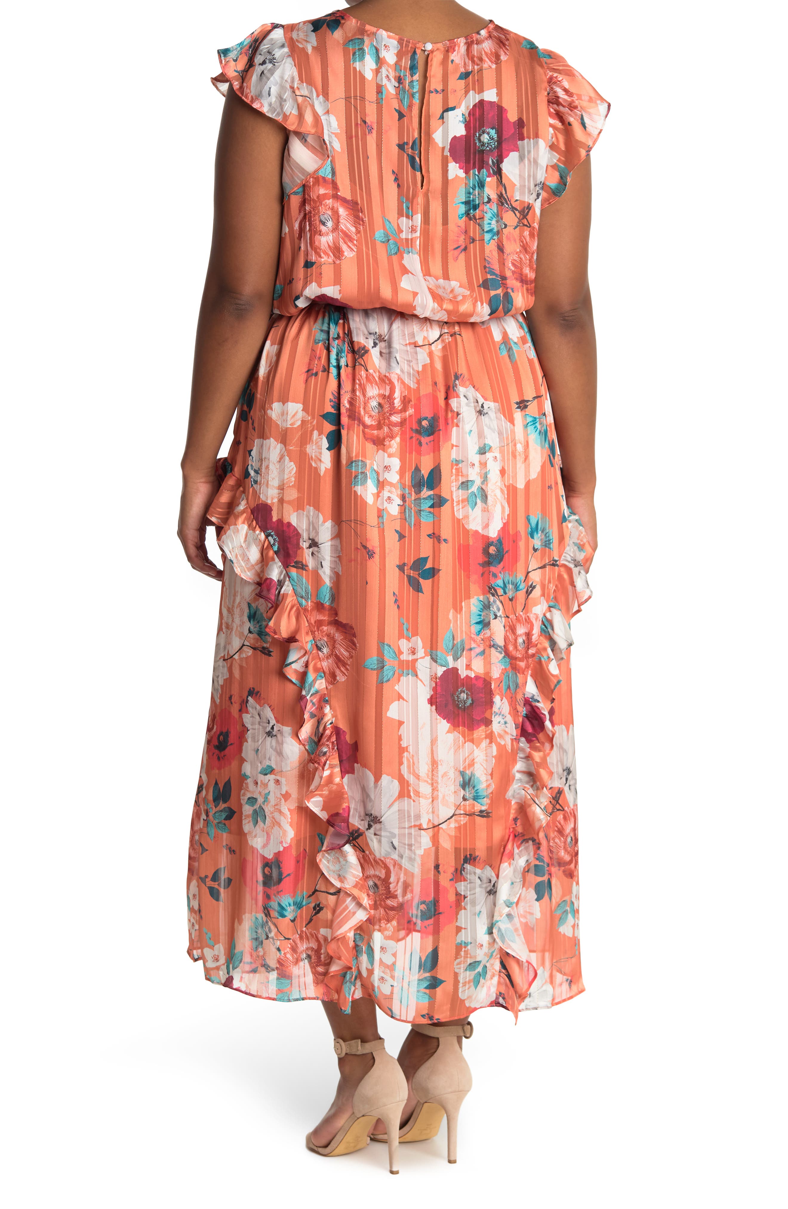 RACHEL Rachel Roy Issa Floral Ruffled Maxi Dress | Nordstromrack