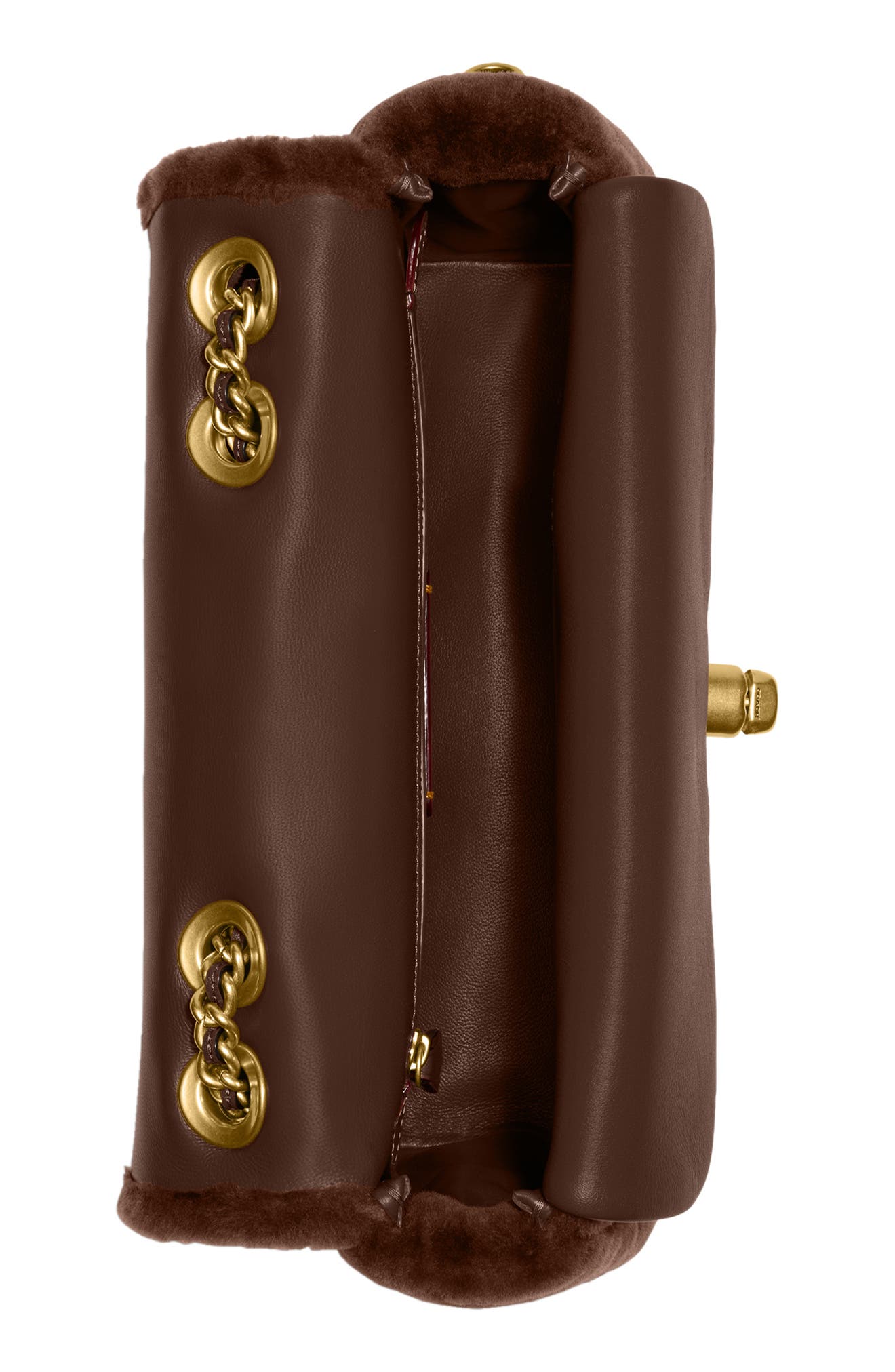 COACH Madison Quilted Genuine Shearling Shoulder Bag | Nordstrom