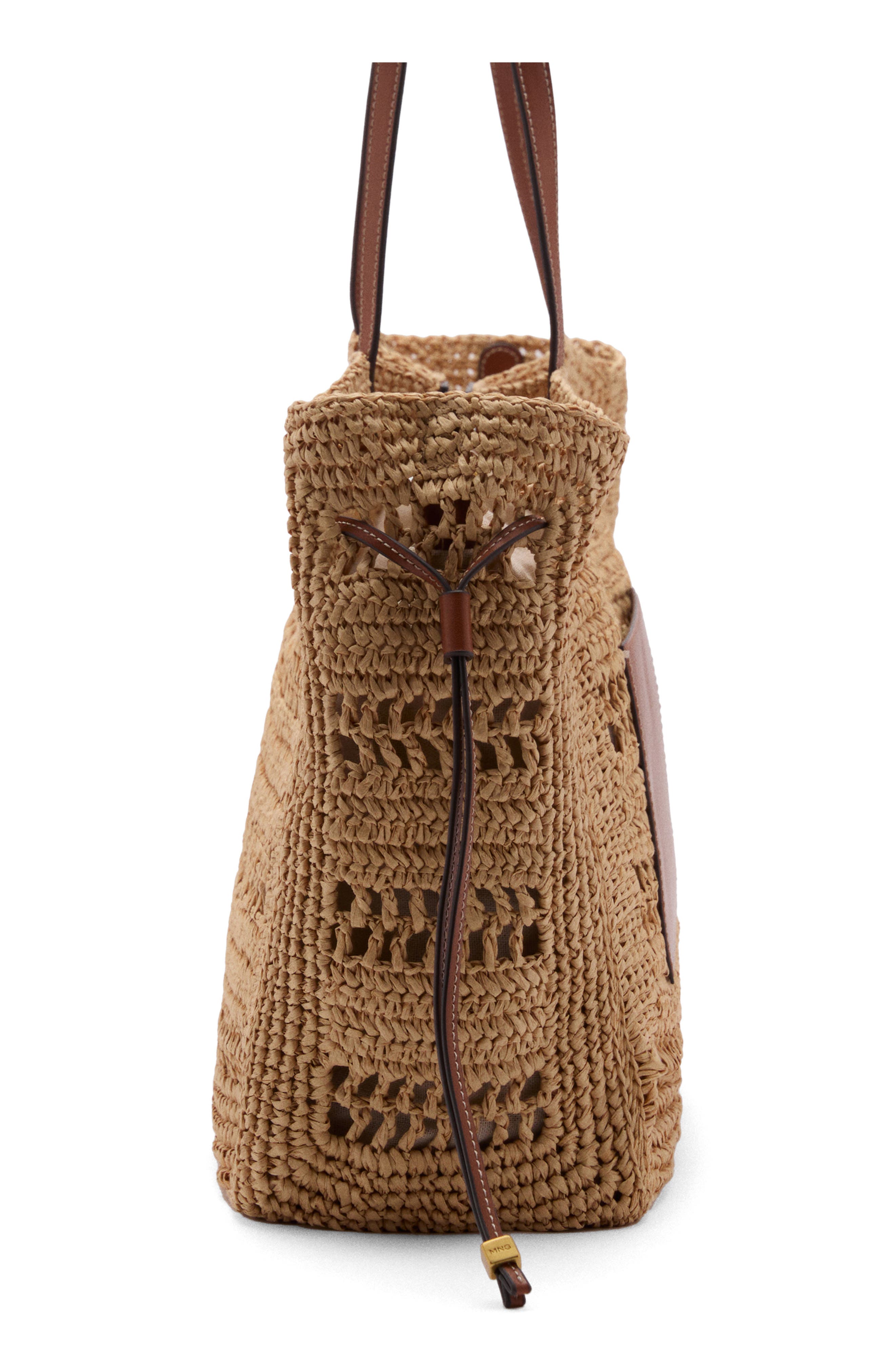 MANGO Straw Shopper Tote Bag | Nordstrom