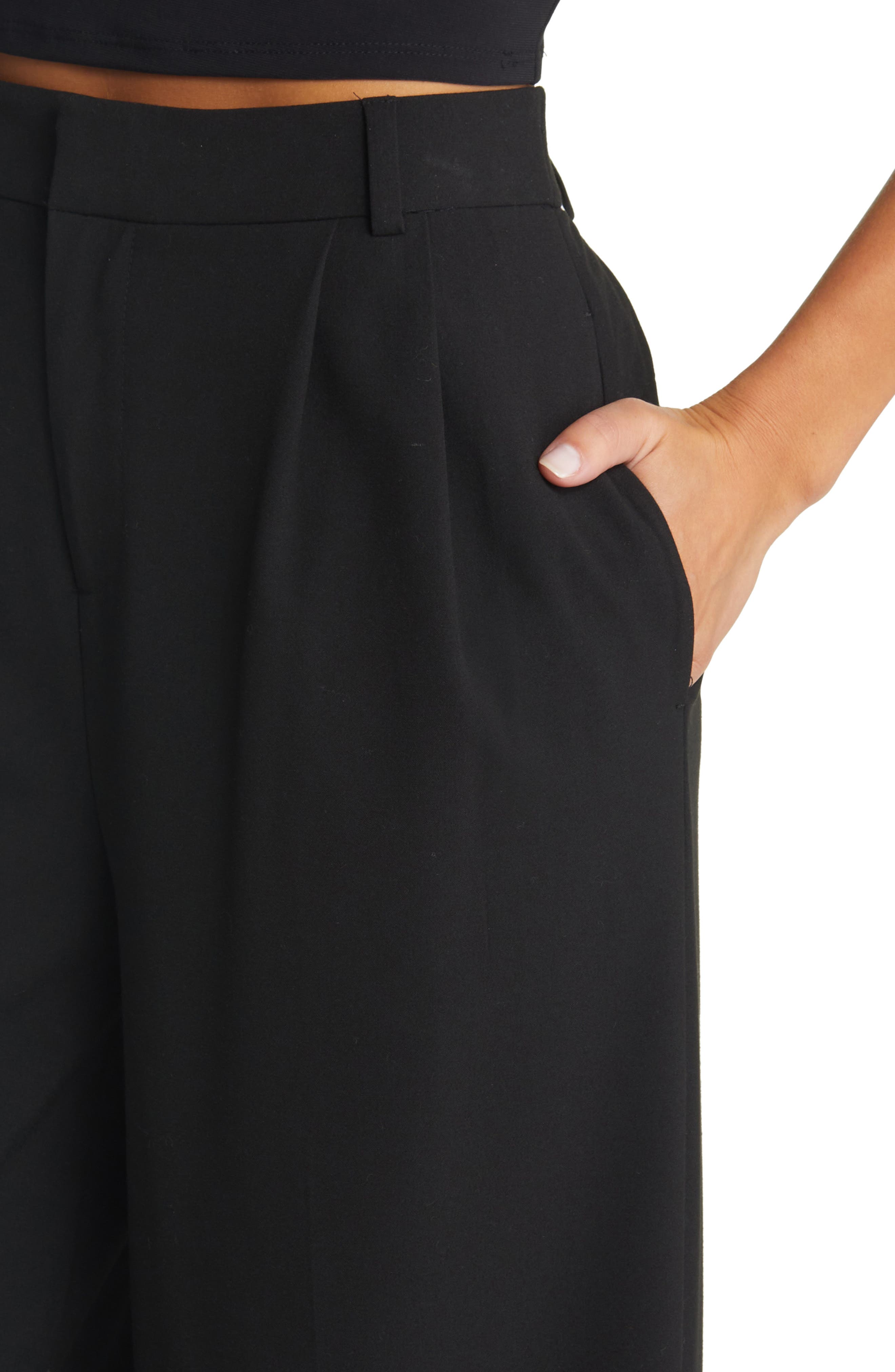 Open Edit Relaxed Waist Wide Leg Trousers | Nordstrom