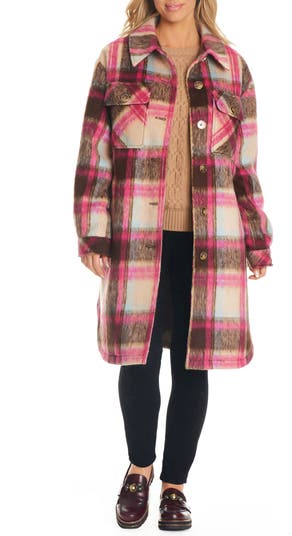 Sanctuary Plaid Longline Shacket | Nordstrom