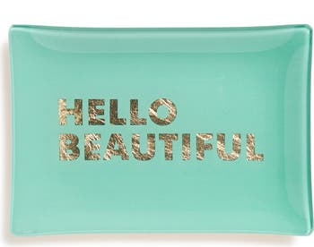 Fringe Studio 'Hello Beautiful' Glass Trinket Tray | Nordstrom