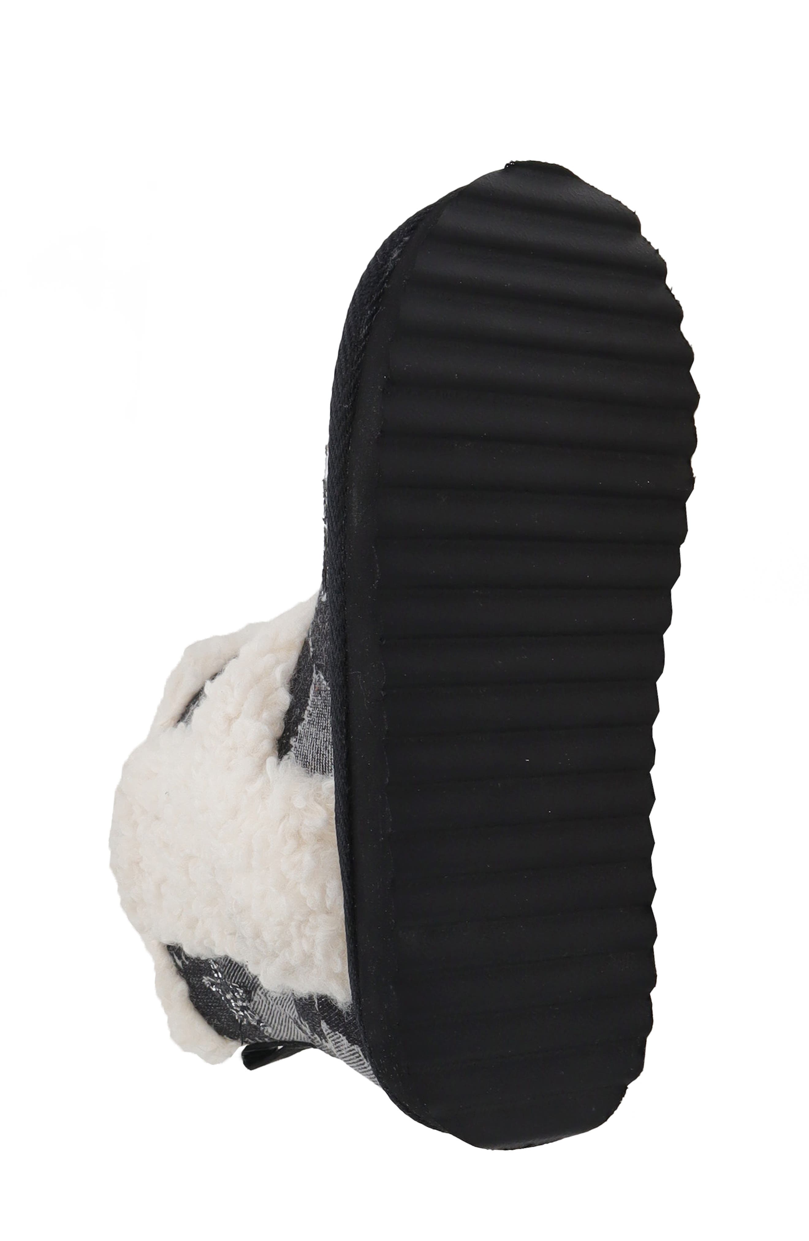 YOKI Kids' Nicky Faux Shearling Denim Patchwork Boot | Nordstromrack
