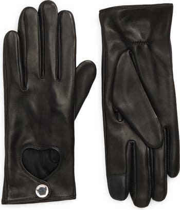 Kate Spade New York spade heart leather driver gloves | Nordstromrack