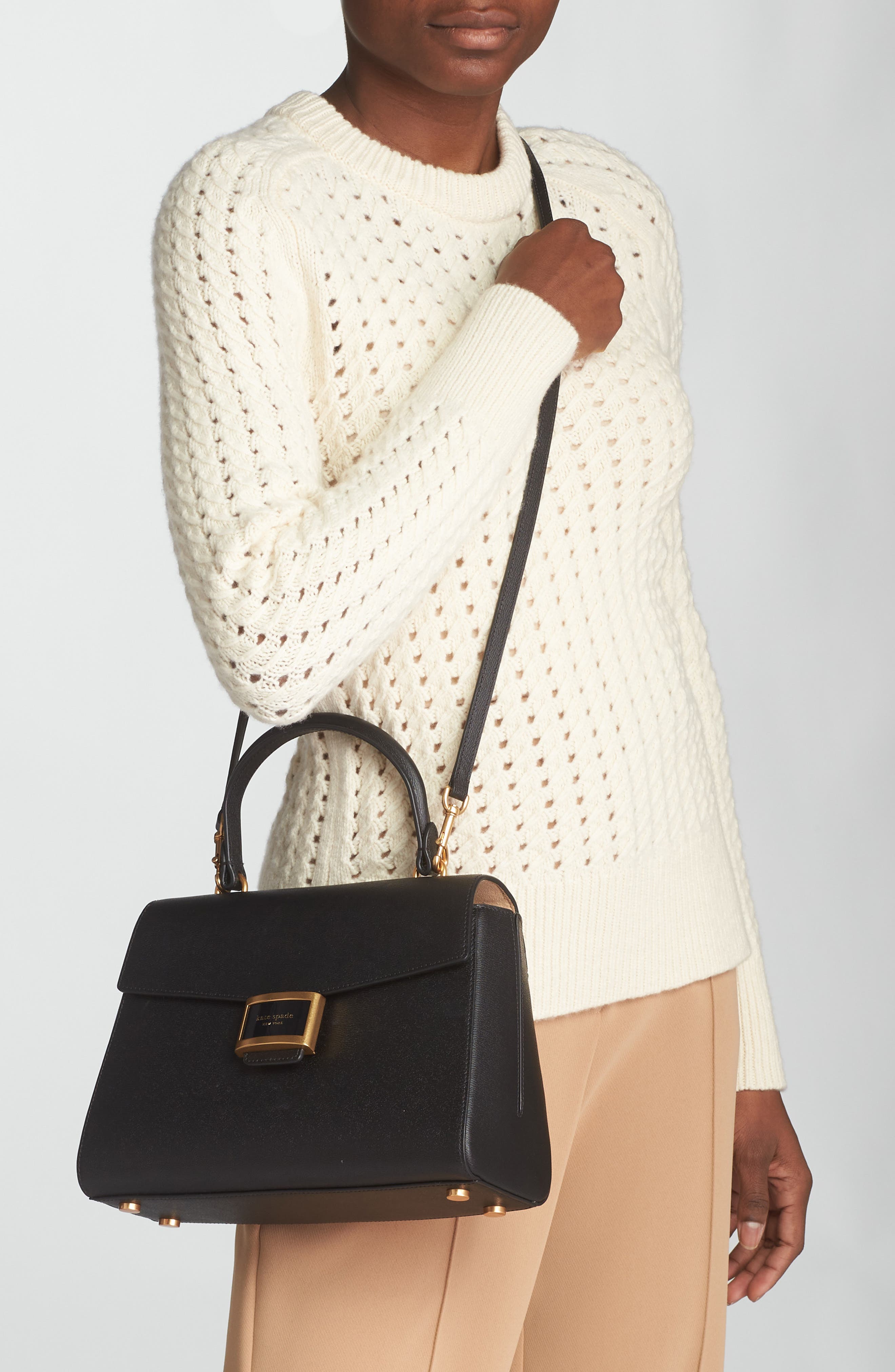 Kate Spade New York medium katy textured leather top handle bag | Nordstrom