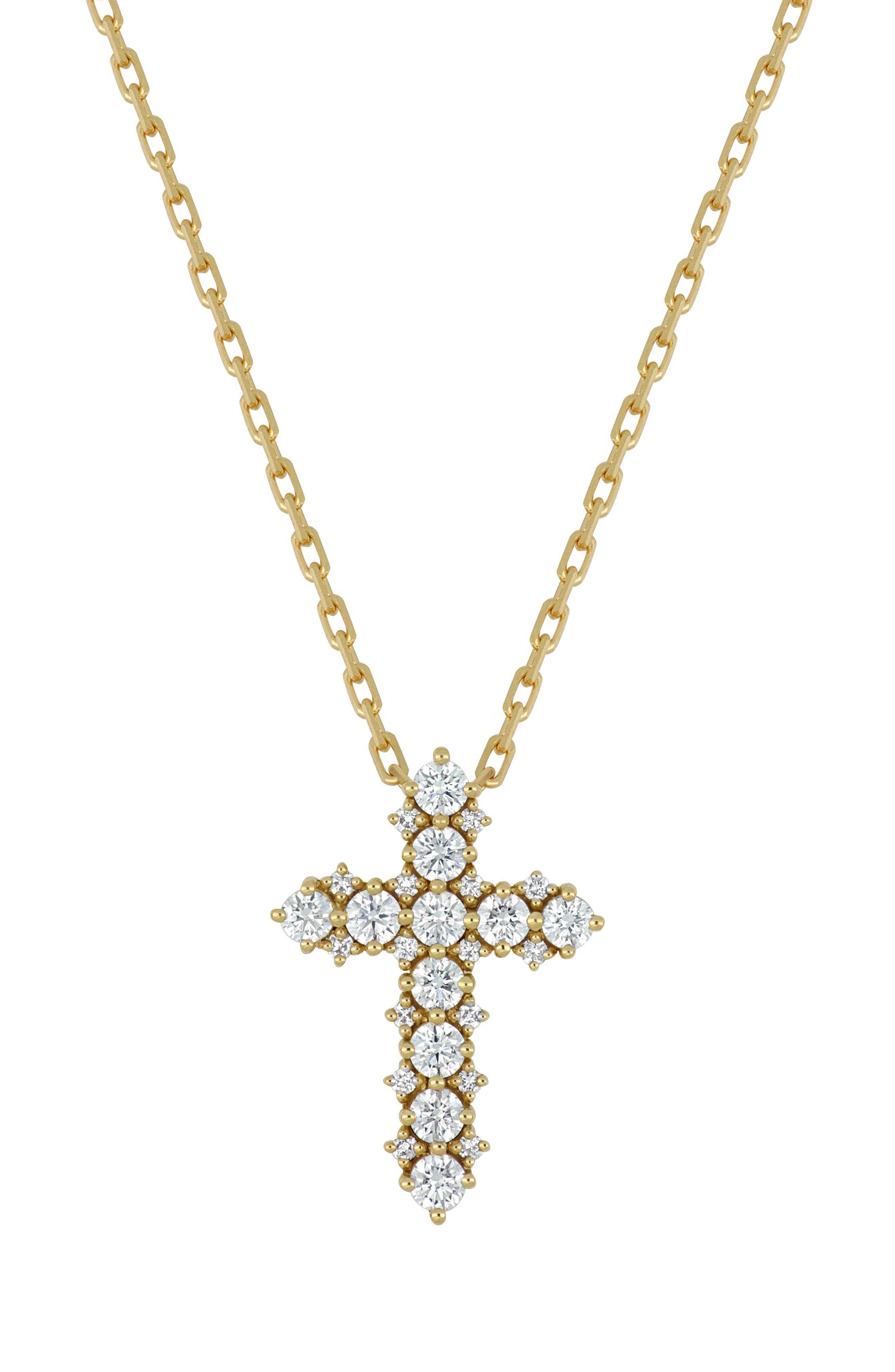 Bony Levy Maya Diamond Cross Pendant Necklace | Nordstromrack