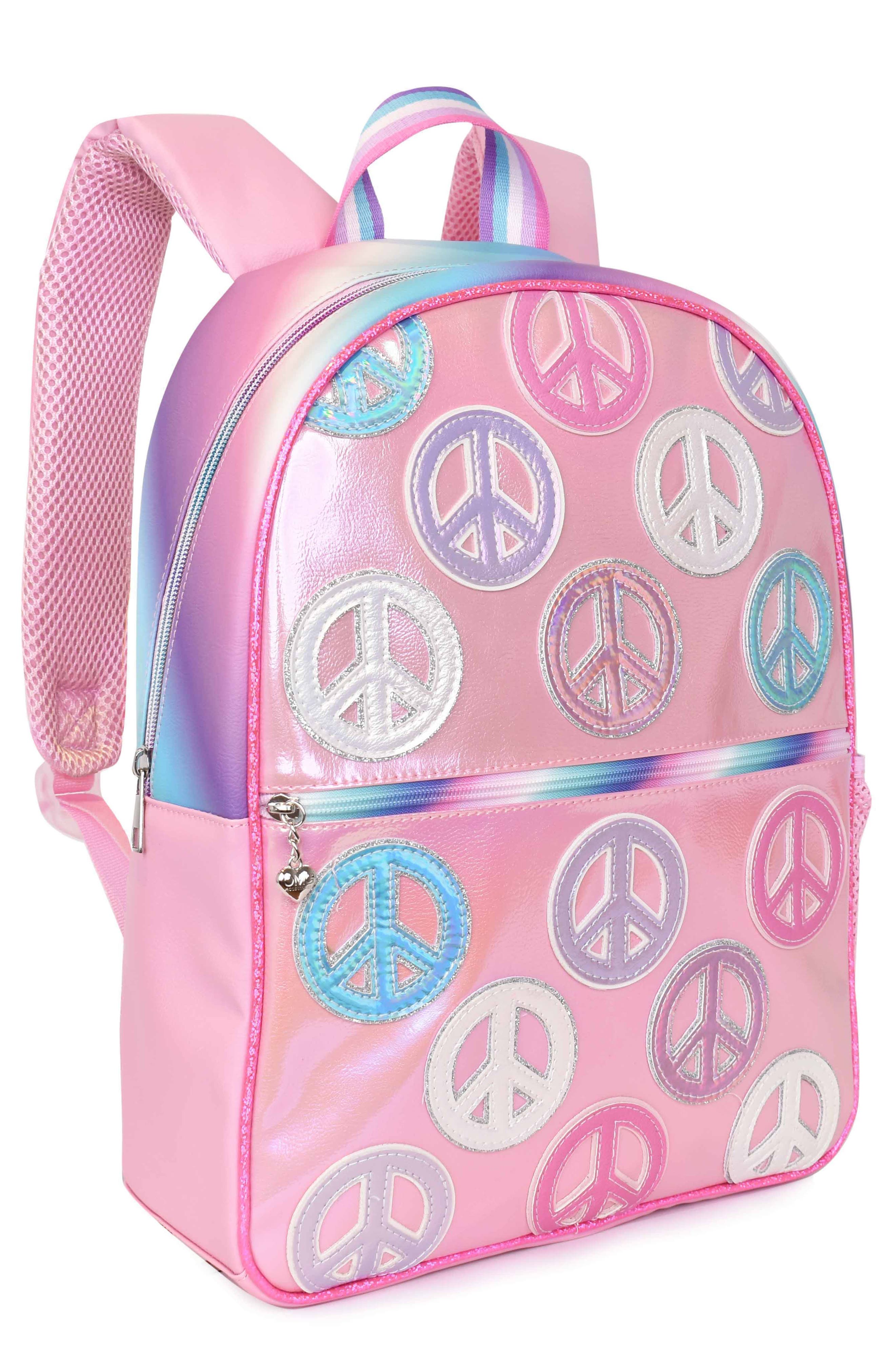 OMG Accessories Kids' Peace Sign Backpack & Stuff Pouch Set | Nordstromrack