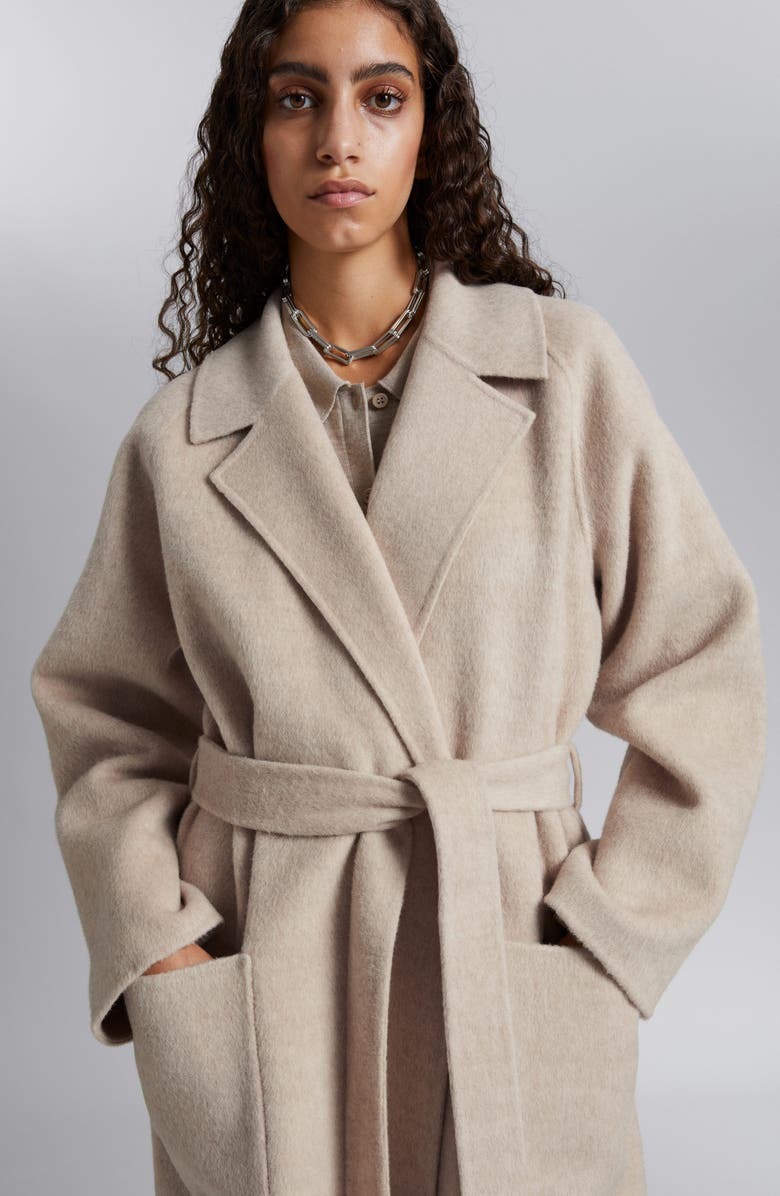 & Other Stories Belted Wool & Alpaca Blend Coat | Nordstromrack