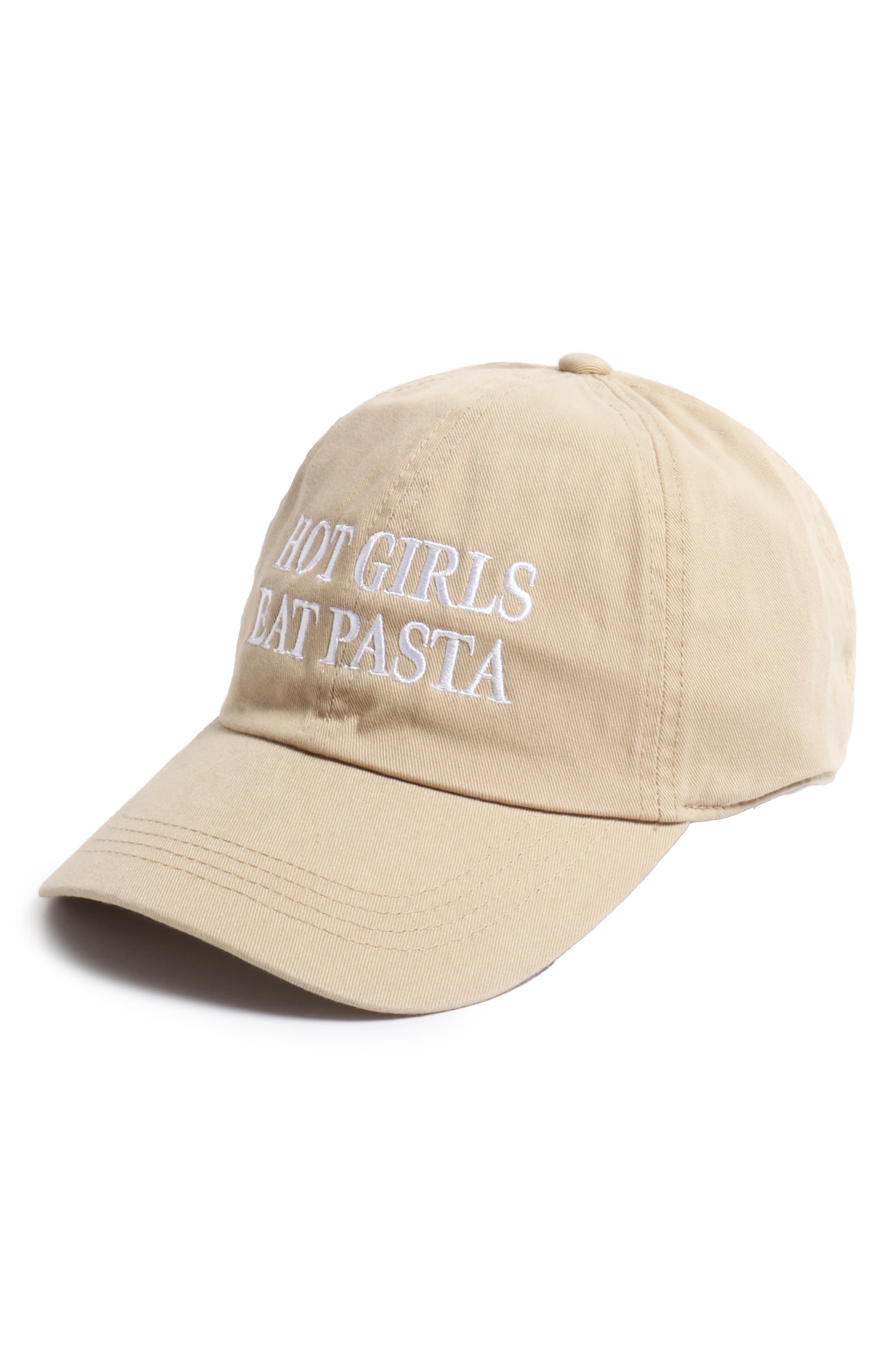 David & Young Hot Girls Eat Pasta Cotton Baseball Cap | Nordstromrack