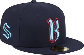 New Era Men's New Era Deep Sea Blue Seattle Kraken Deceptor 59FIFTY ...