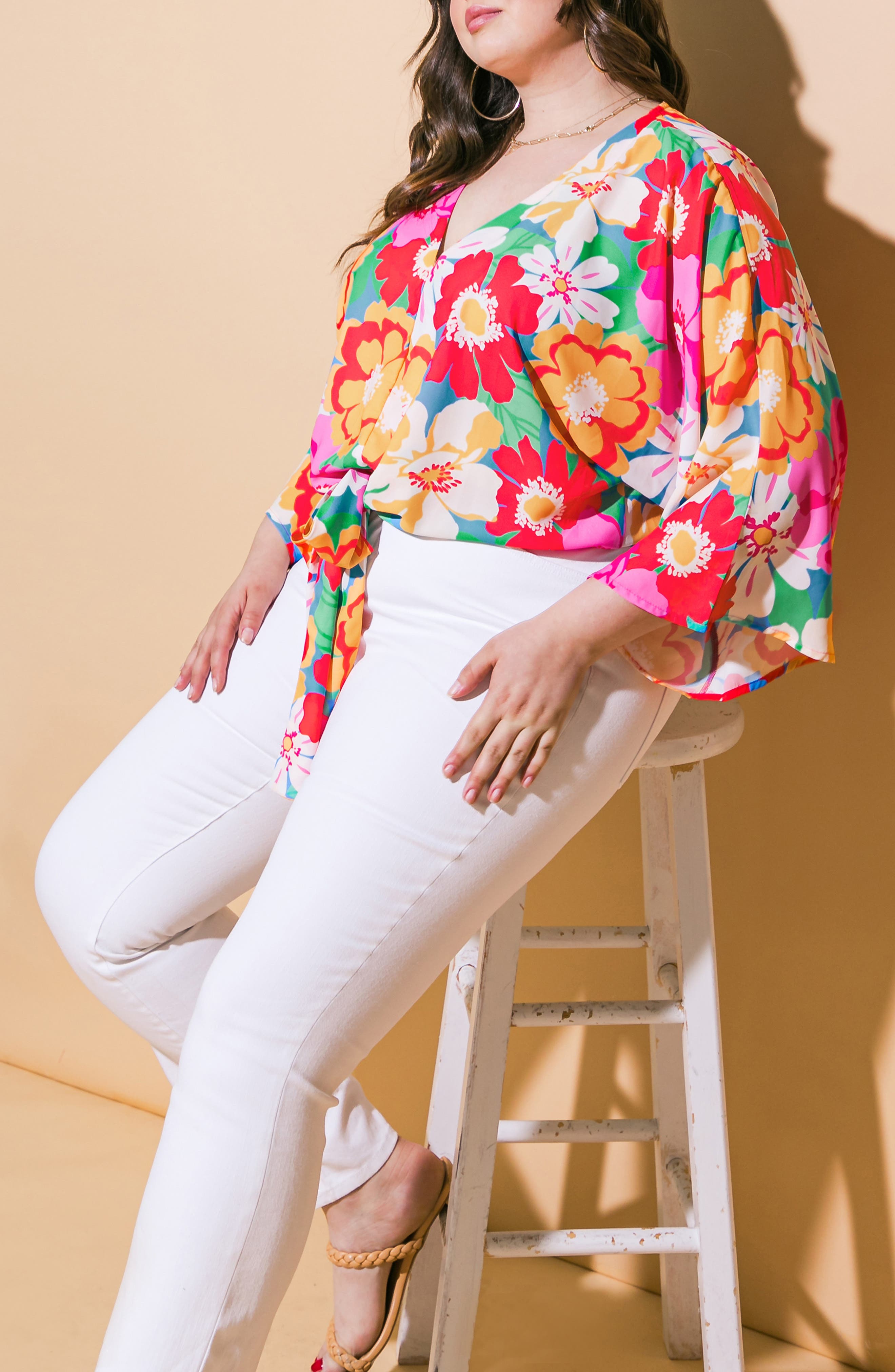 FLYING TOMATO Print Woven Top | Nordstromrack