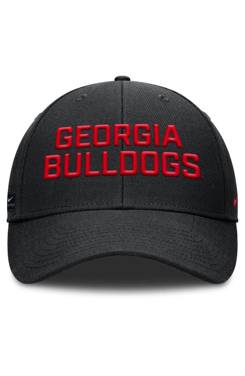Nike Men's Nike Black Georgia Bulldogs Rise Practice Adjustable Hat ...