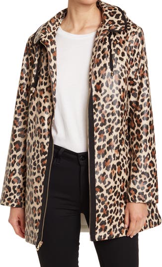 Kate Spade New York leopard print a-line rain jacket | Nordstromrack
