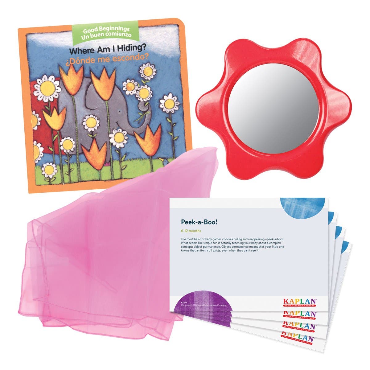 Kaplan Early Learning Company Peek-a-Boo Learning Kit - Bilingual ...