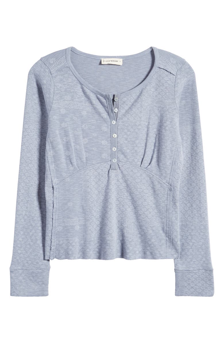 Lucky Brand Mix Print Long Sleeve Henley | Nordstromrack