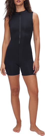 Good American Compression Zip-Up One-Piece Swimsuit | Nordstromrack