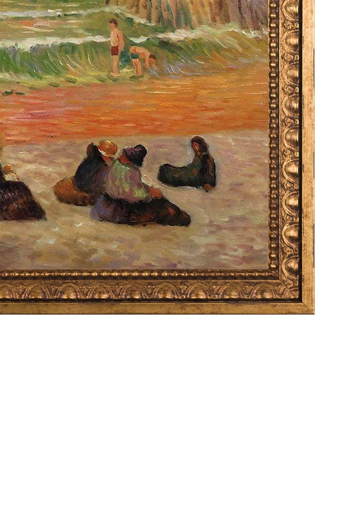 OVERSTOCK ART Bathing, Dieppe, 1885 by Paul Gauguin Framed Canvas ...