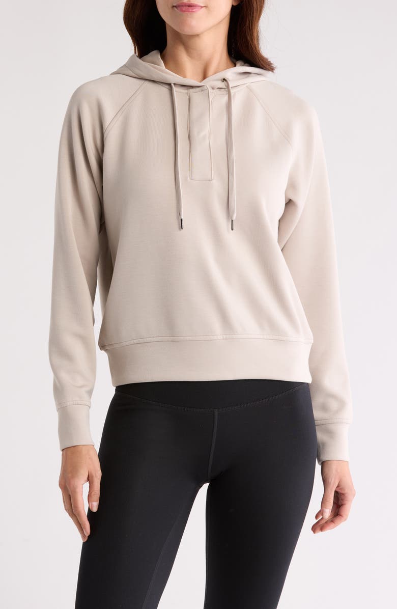 90 DEGREE BY REFLEX Scuba Knit Pullover Hoodie | Nordstromrack