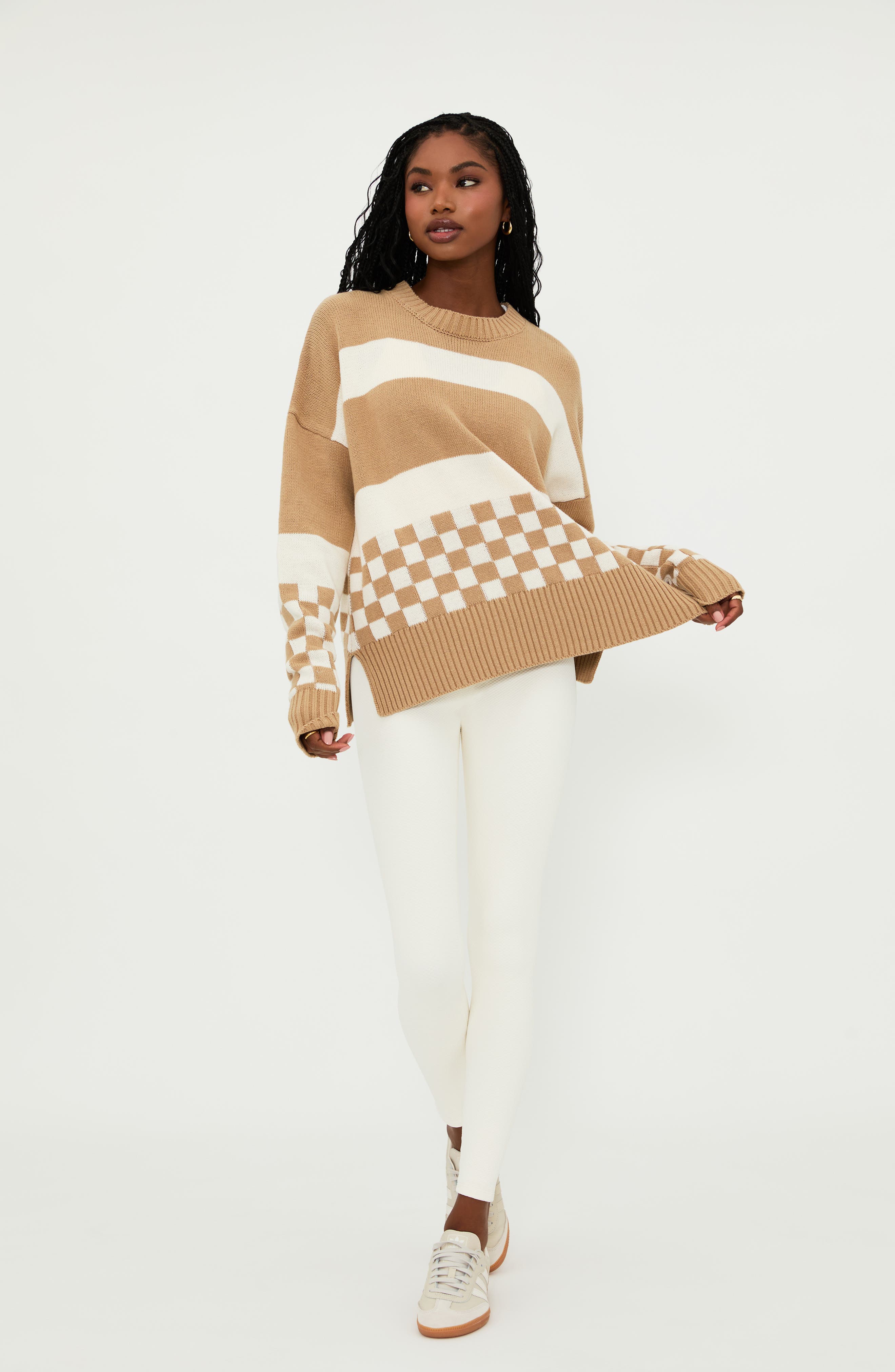 Beach Riot Callie Colorblock Crewneck Sweater | Nordstromrack