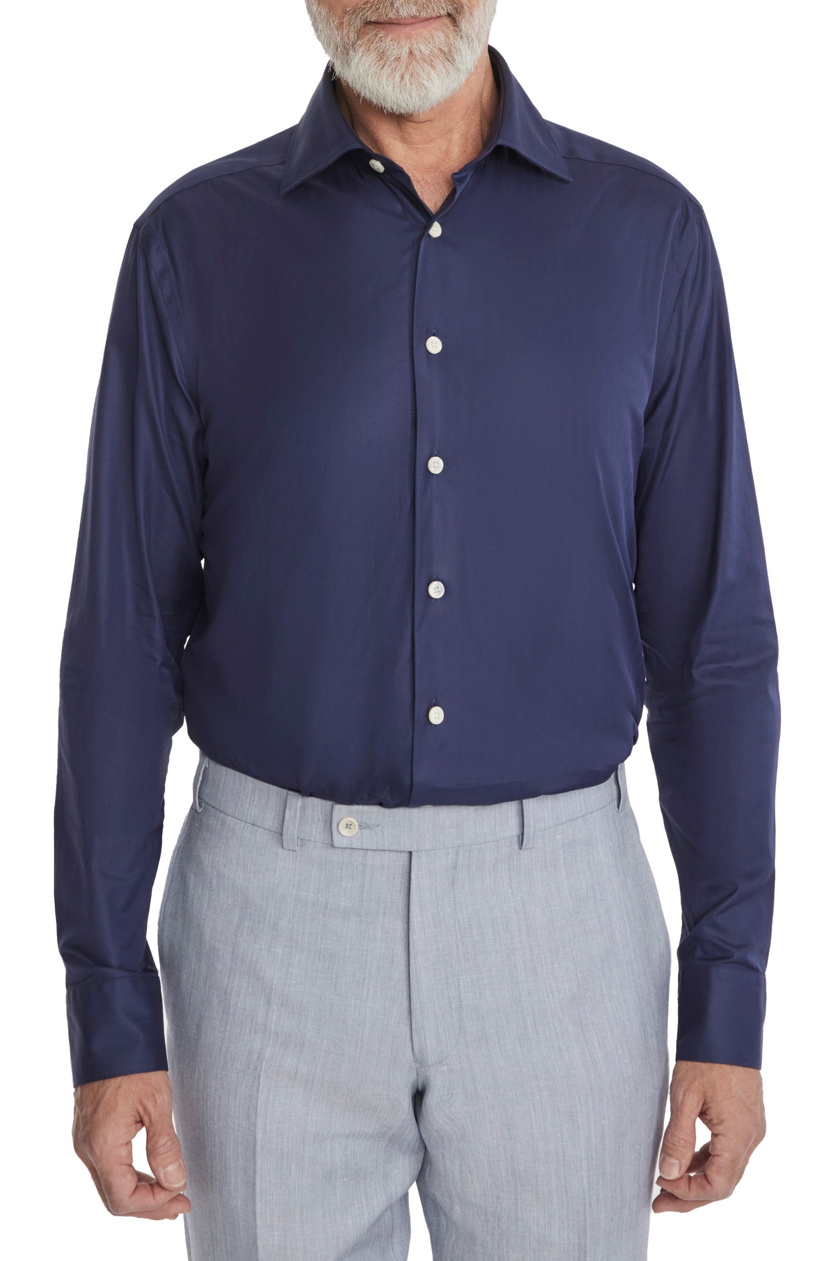 Jack Victor Adlam Solid Herringbone Dress Shirt | Nordstromrack