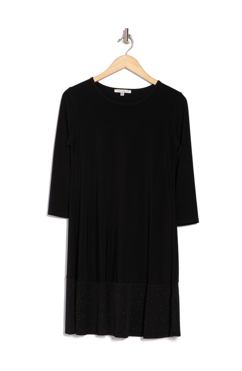TASH AND SOPHIE Jersey Swing Glitter Hem Dress | Nordstromrack