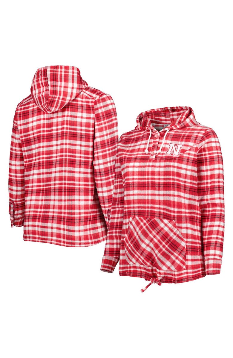PROFILE Women's Scarlet/Black Nebraska Huskers Plus Size Mainstay Plaid ...