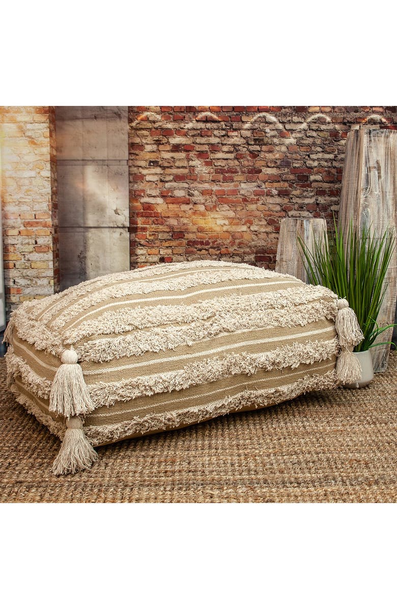 PARKLAND COLLECTION Houman Transitional Beige Pouf | Nordstromrack