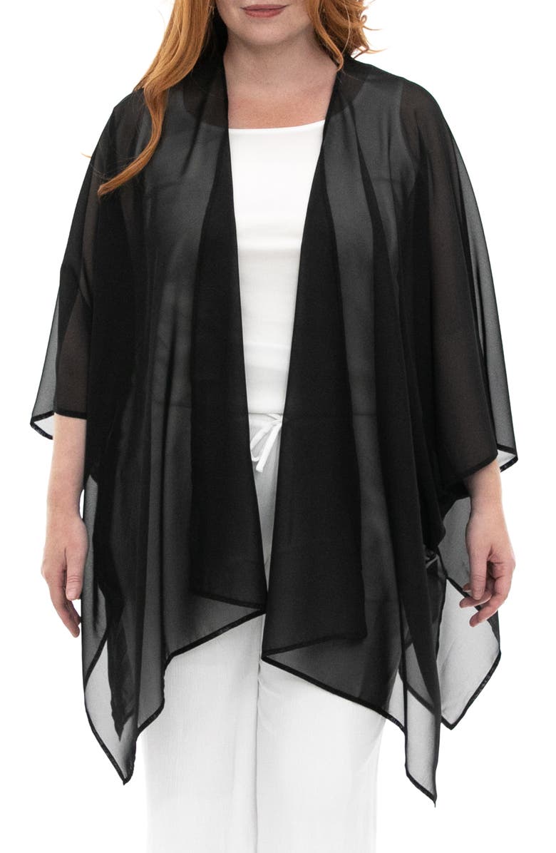 Nina Leonard Semi Sheer Open Front Topper | Nordstromrack