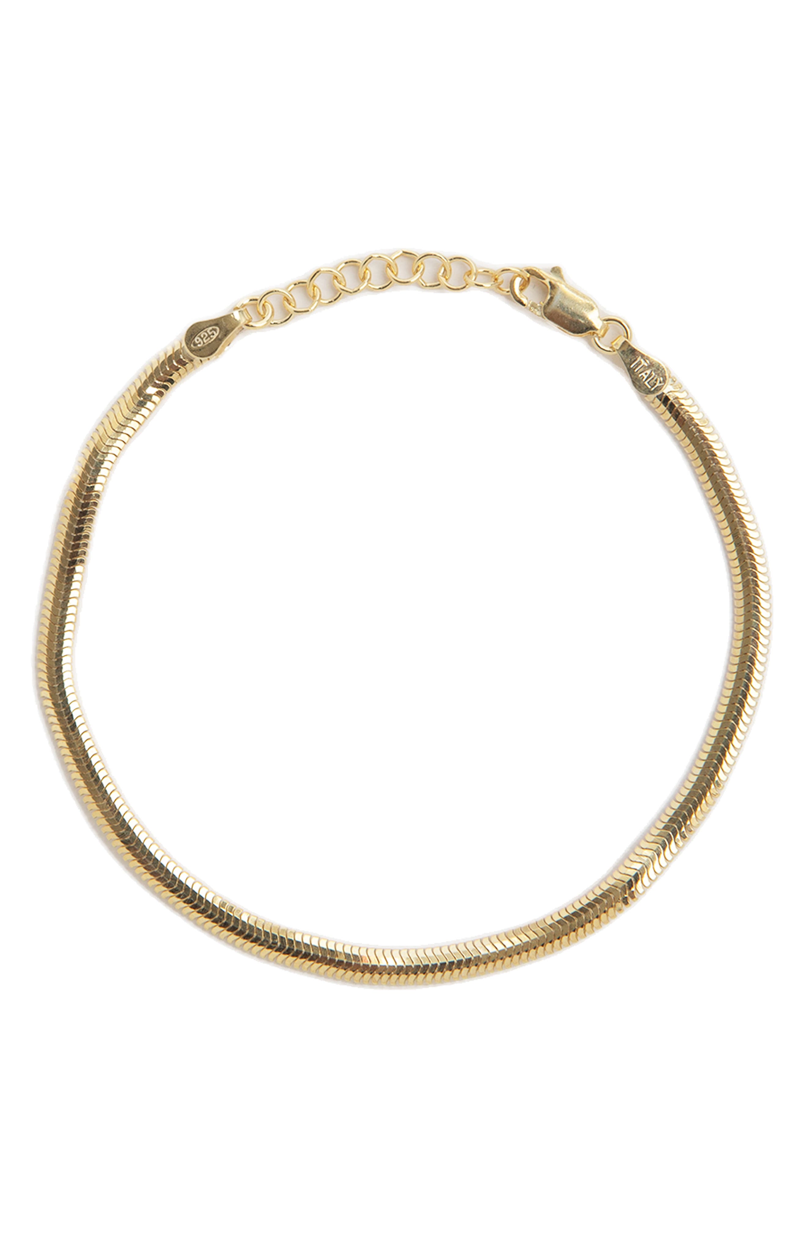 Argento Vivo Sterling Silver Textured Snake Chain Bracelet | Nordstrom