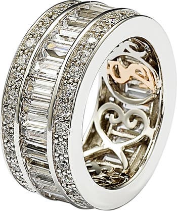 White Cubic Zirconia Eternity Band Ring