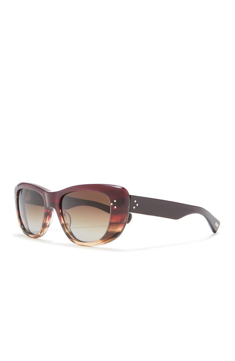 SALT. Grace Polarized 53mm Rectangular Cat Eye Sunglasses | Nordstromrack