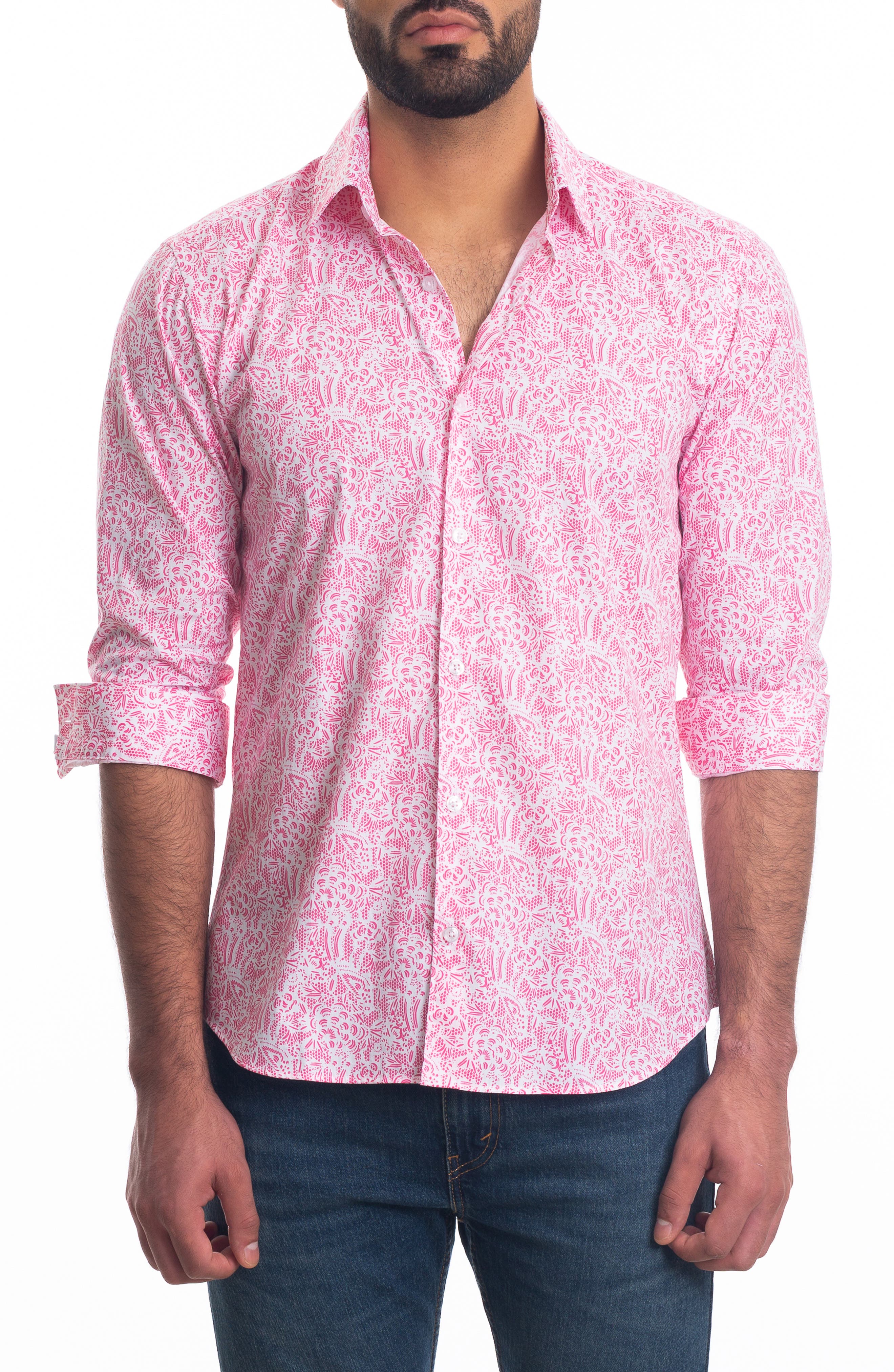 Trim Fit Paisley Cotton Button-Up Shirt (Men) | Nordstromrack