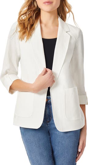 Jones New York Patch Pocket Linen Blend Jacket | Nordstrom