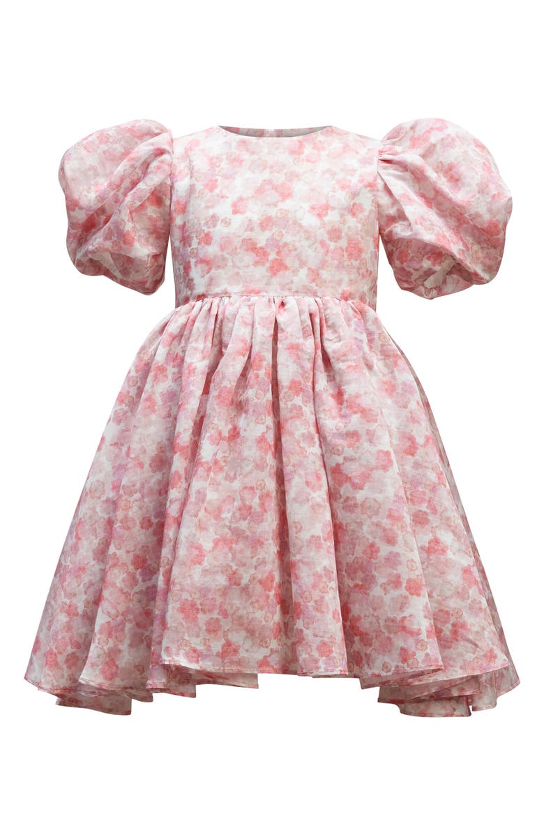 Bardot Junior Kids' Posy Poof Floral Puff Sleeve Party Dress | Nordstrom