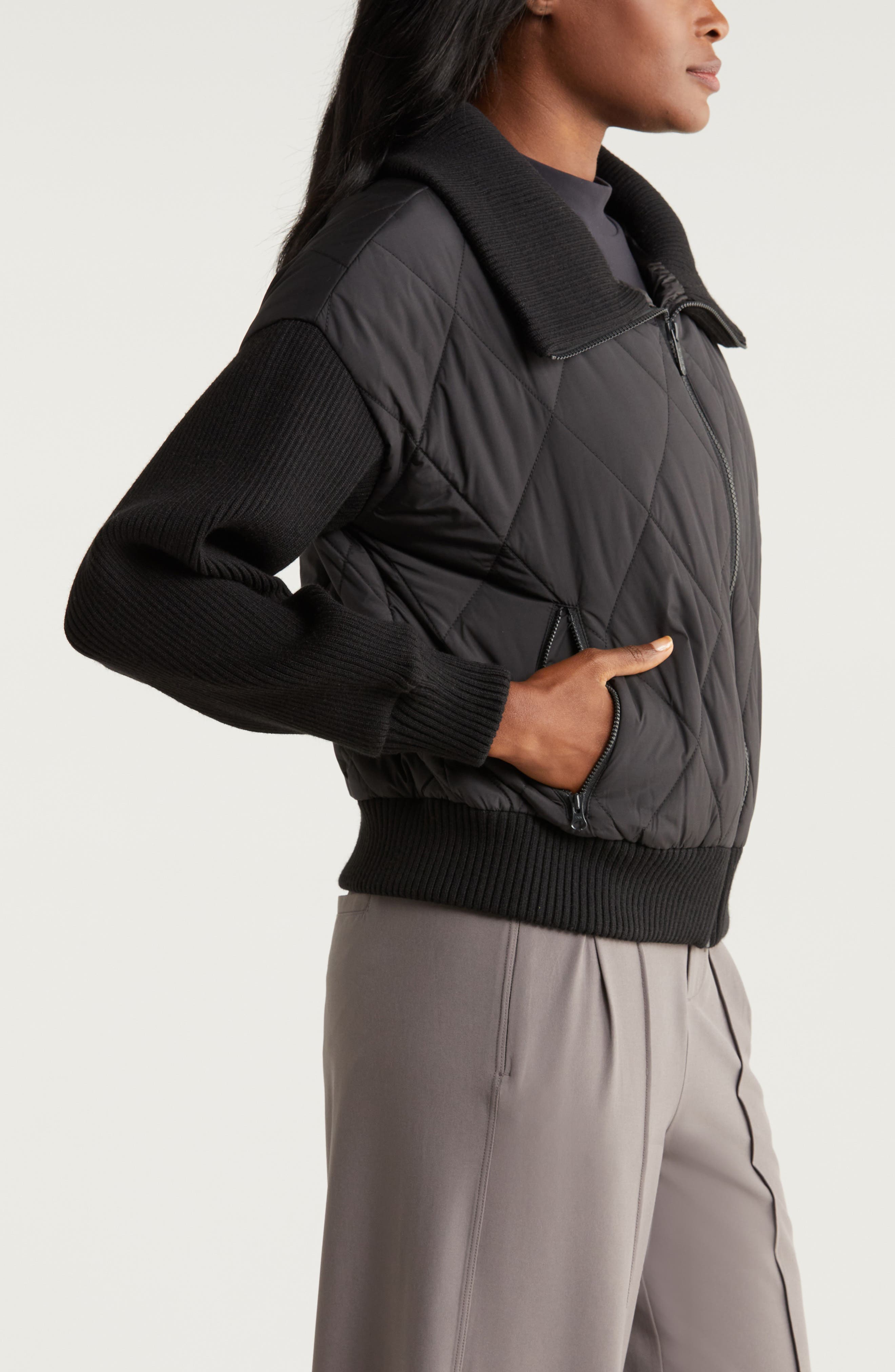 Zella Hybrid Zip Front Jacket | Nordstromrack
