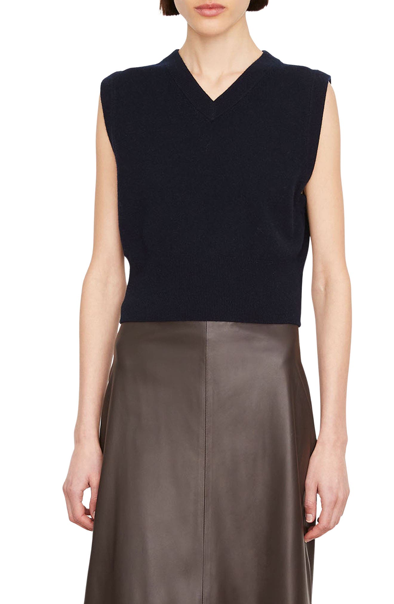 Vince Shrunken Wool & Cashmere Blend Sweater Vest | Nordstromrack