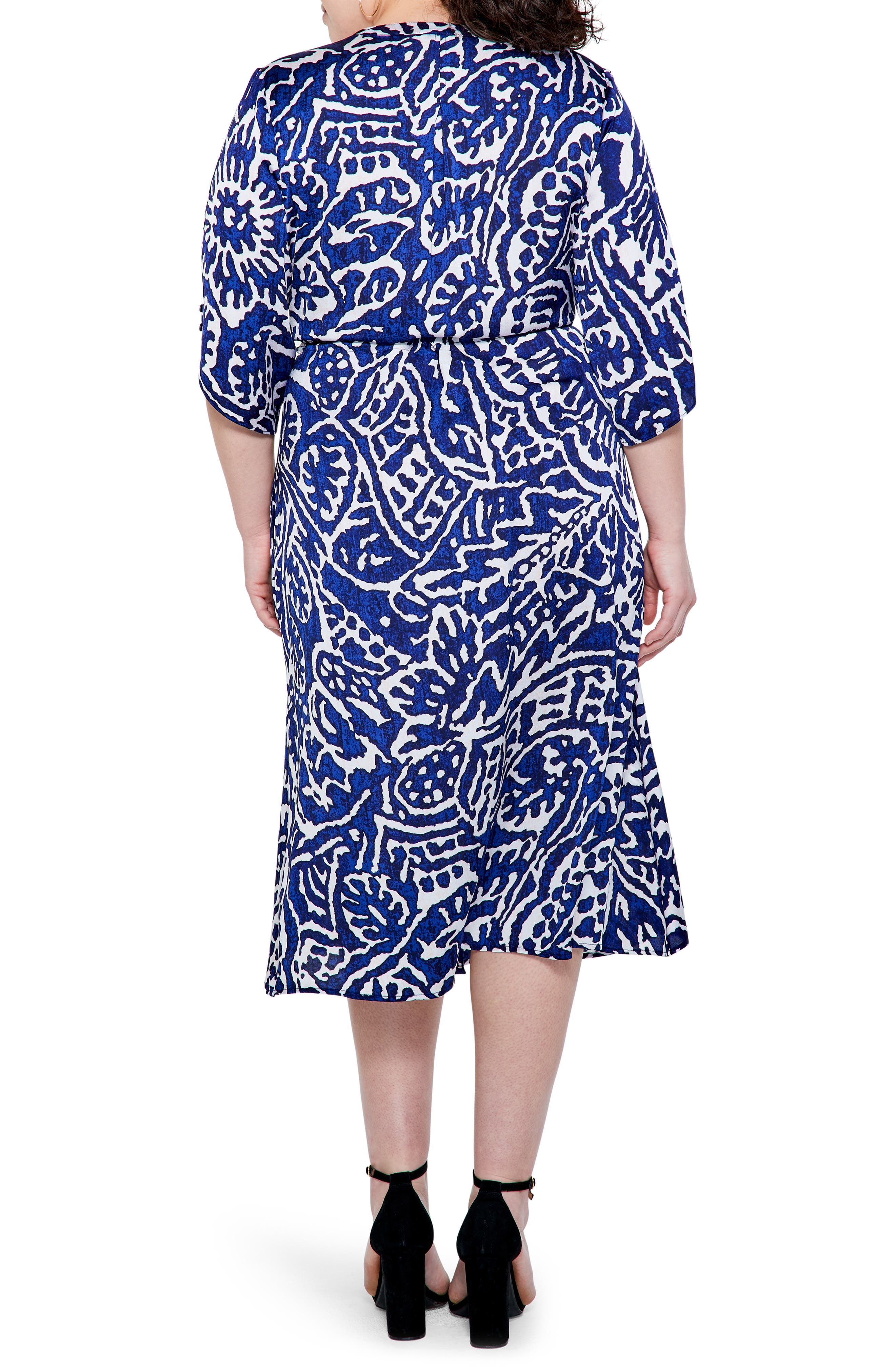NIC+ZOE Indigo Stamp Print Shirtdress (Women) | Nordstrom
