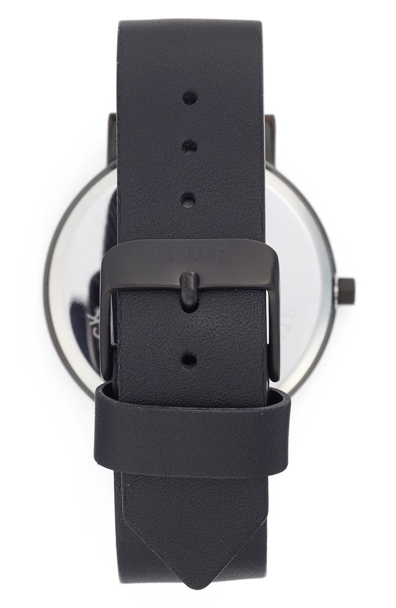 CLUSE La Roche Marble Leather Strap Watch, 38mm | Nordstrom