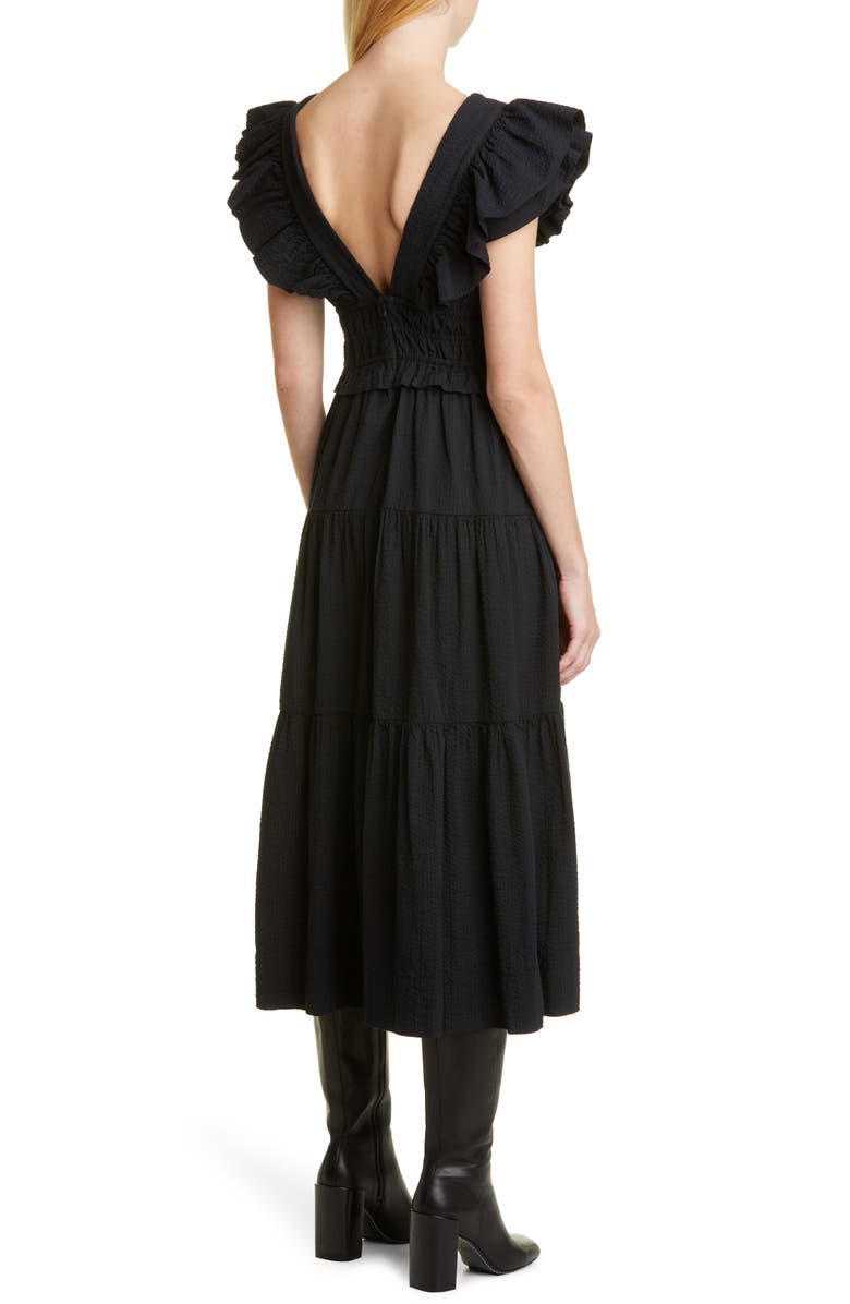 Sea Sevyn Tiered Seersucker Midi Dress | Nordstromrack