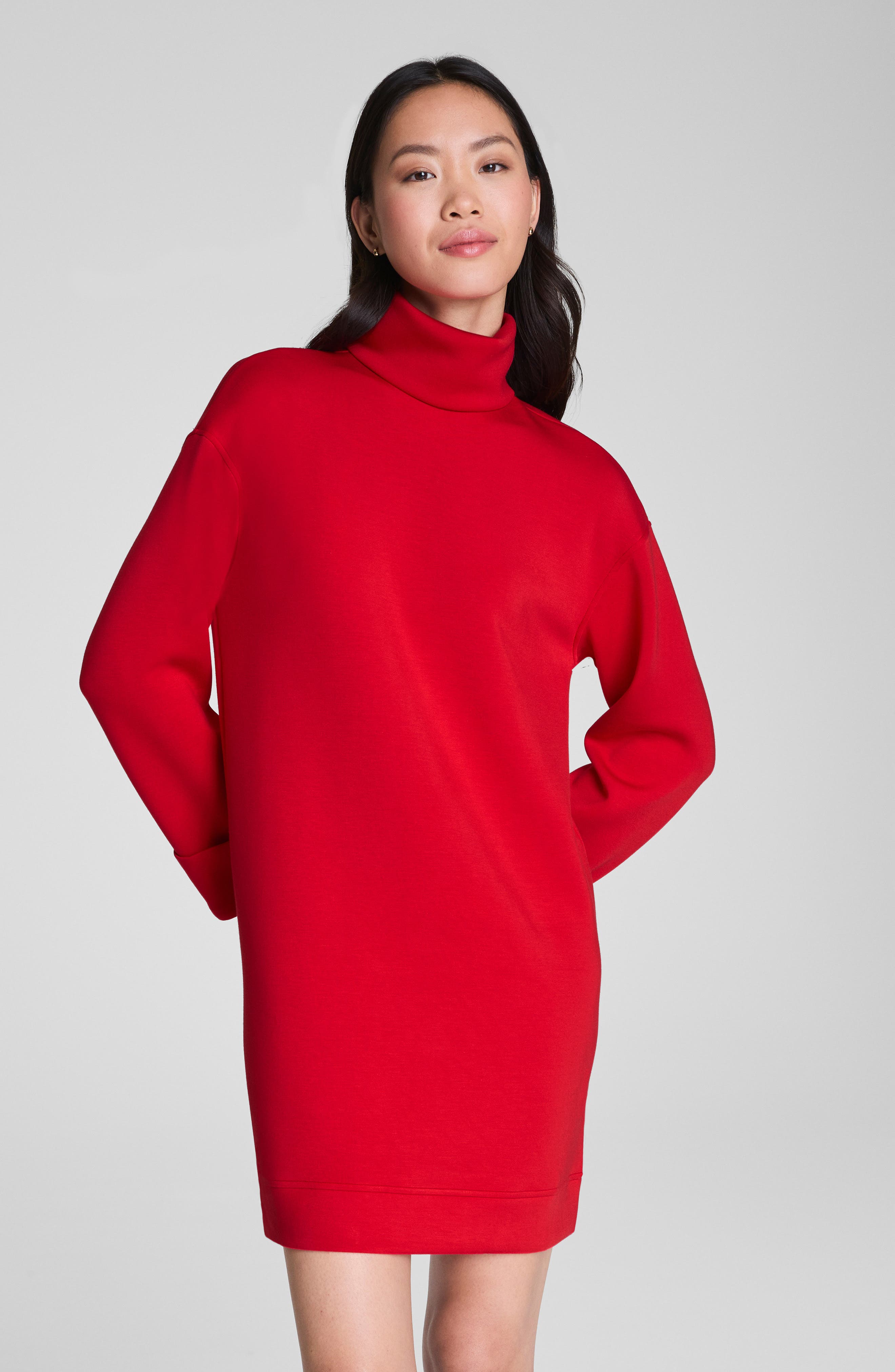 SPANX® AirEssentials Turtleneck Long Sleeve Minidress | Nordstromrack