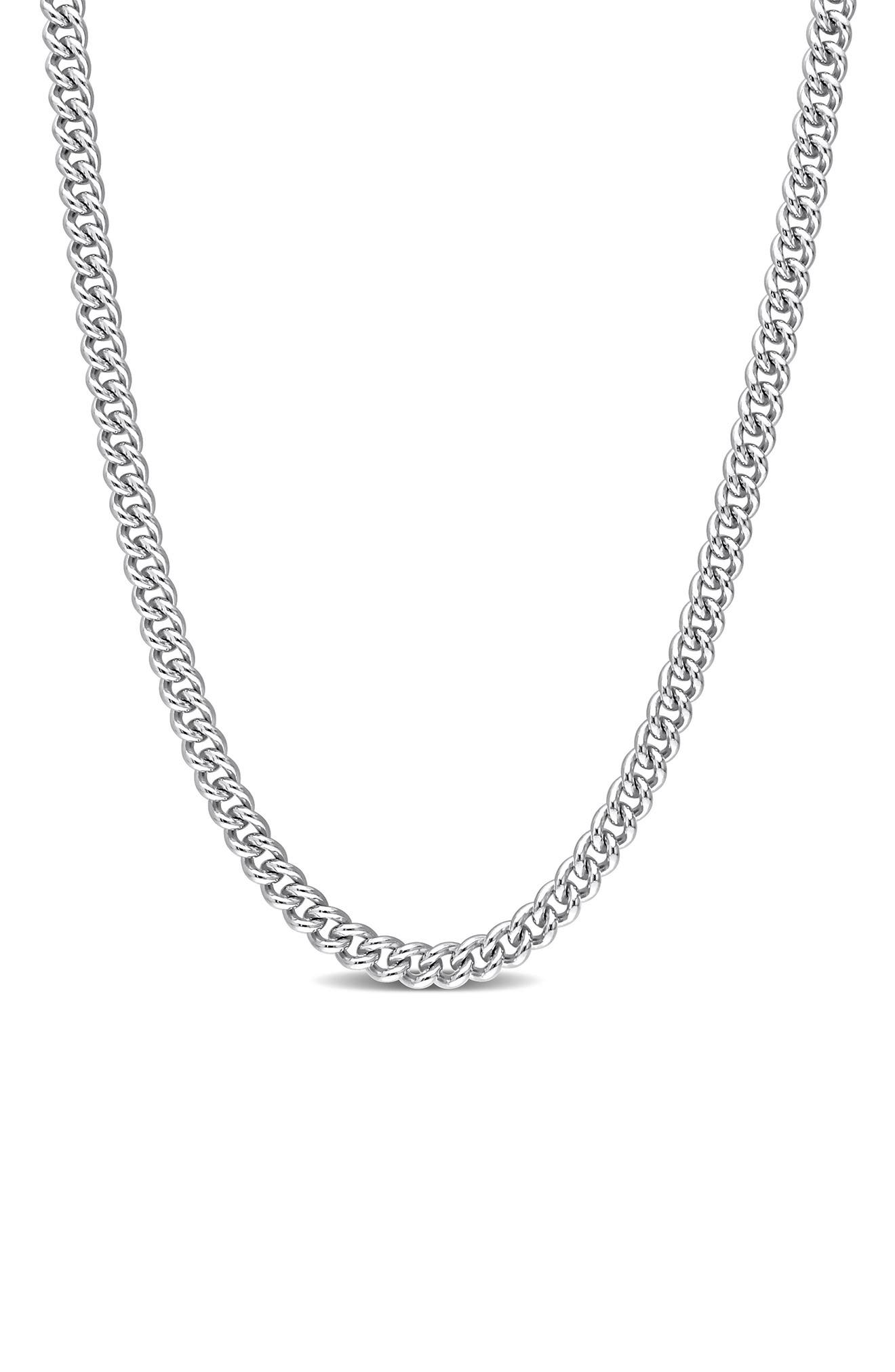 DELMAR Sterling Silver Curb Chain Link Necklace | Nordstromrack
